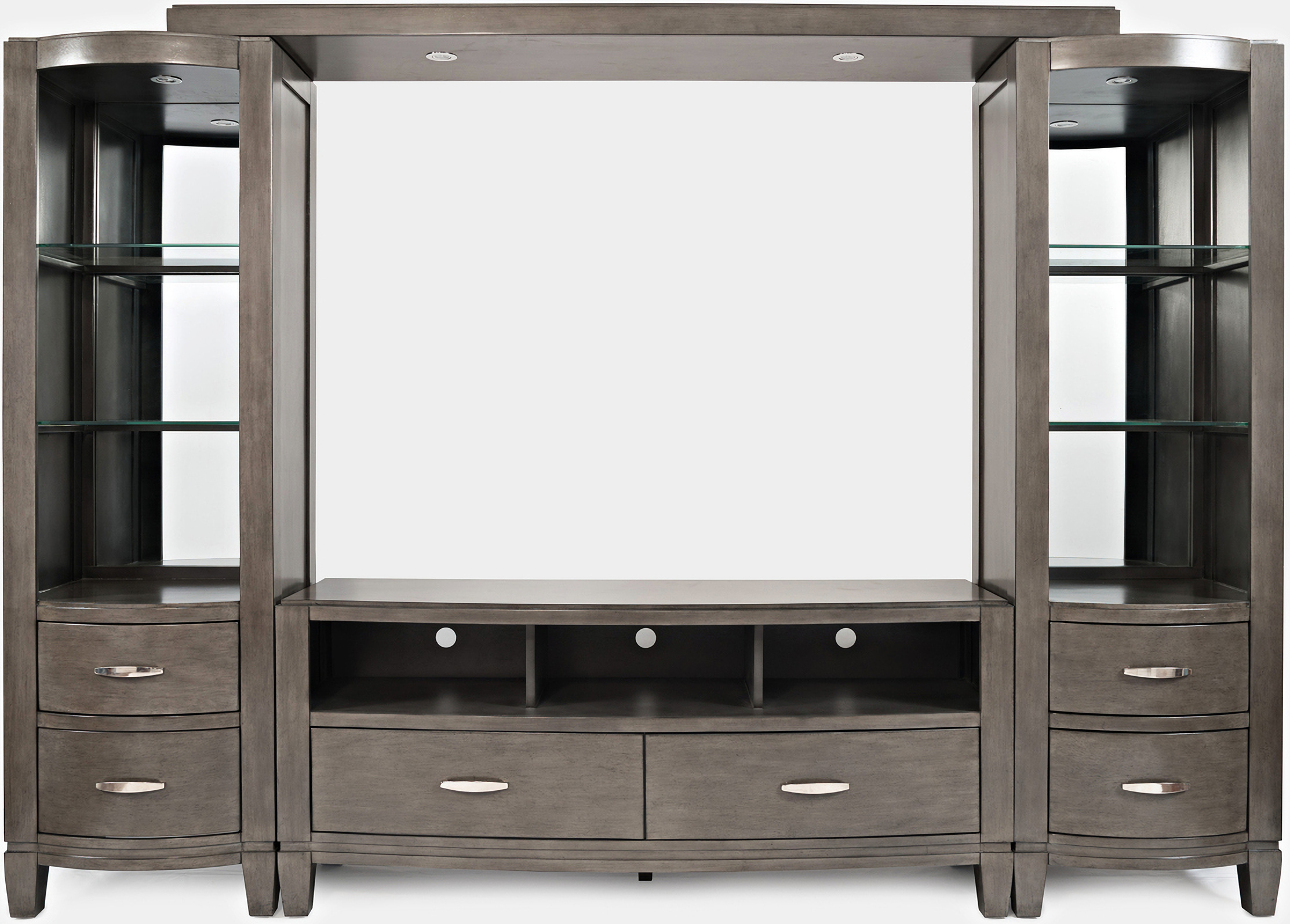 Scarsdale Entertainment Center with 60 Inch TV Console and Led Lights ...