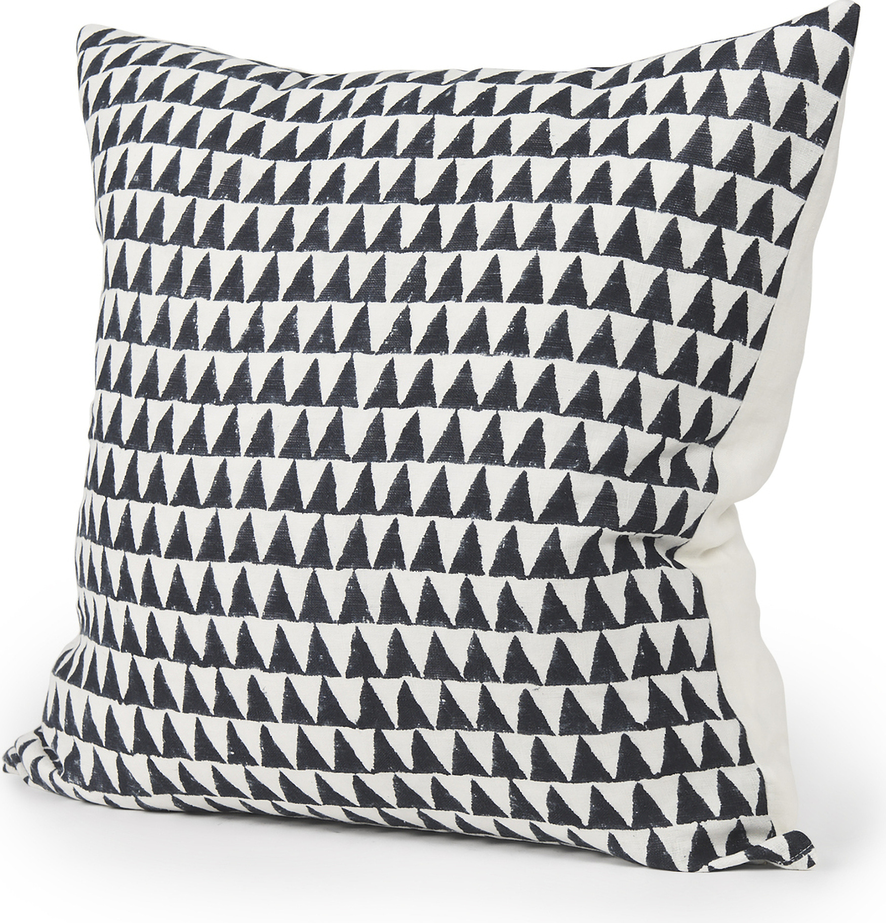 Jolie Black Print Linen Square Decorative Pillow Cover In Cream by ...
