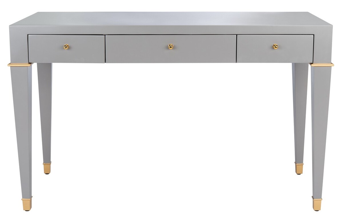 Jordyn Modern Desk In Grey by Safavieh Couture | 1StopBedrooms