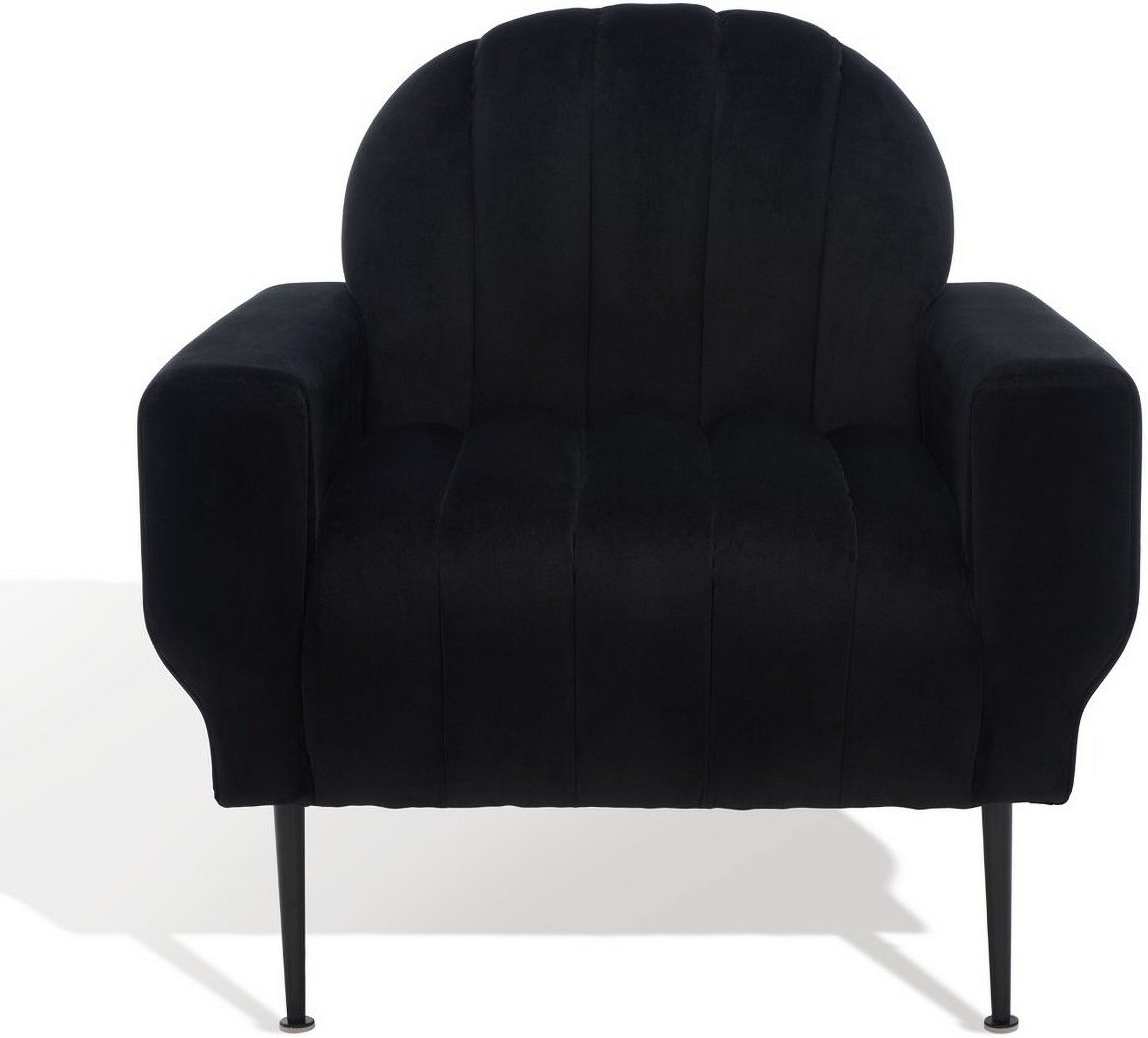 Josh Channel Tufted Chair In Black by Safavieh Couture | 1StopBedrooms