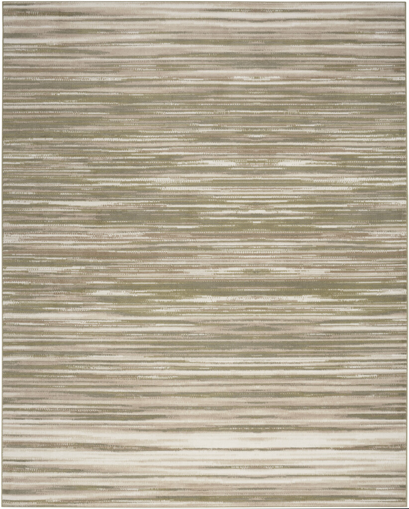 Jubilant Modern 8' x 10' Indoor Rug In Ivory and Green by Nourison ...