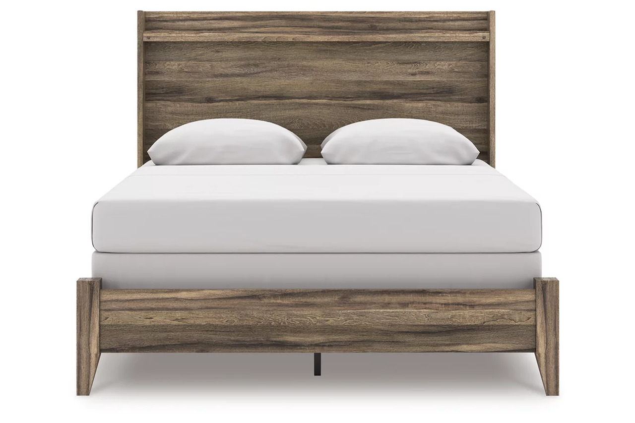 Jusika Queen Panel Bed In Brown by Ashley Furniture | 1StopBedrooms