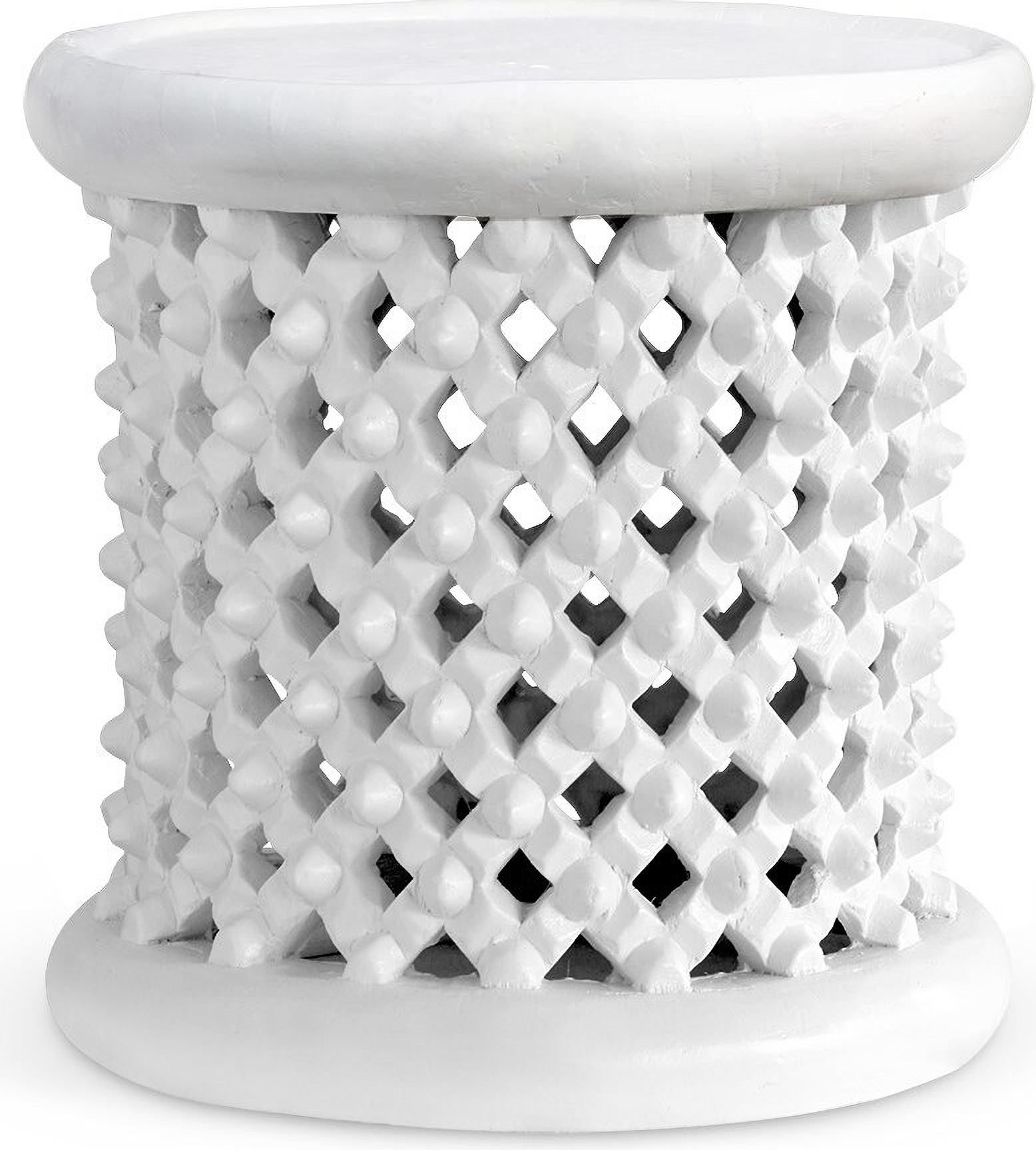 Kano Side Table In Chalk White by Villa & House | 1StopBedrooms