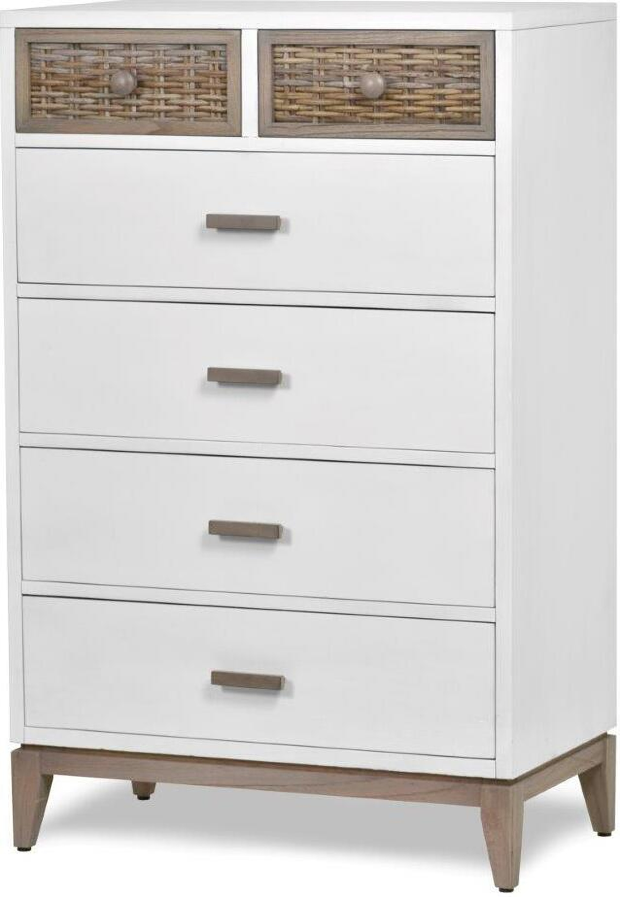Kauai 6 Drawer Split Vertical Chest In White by Sea Winds Trading ...