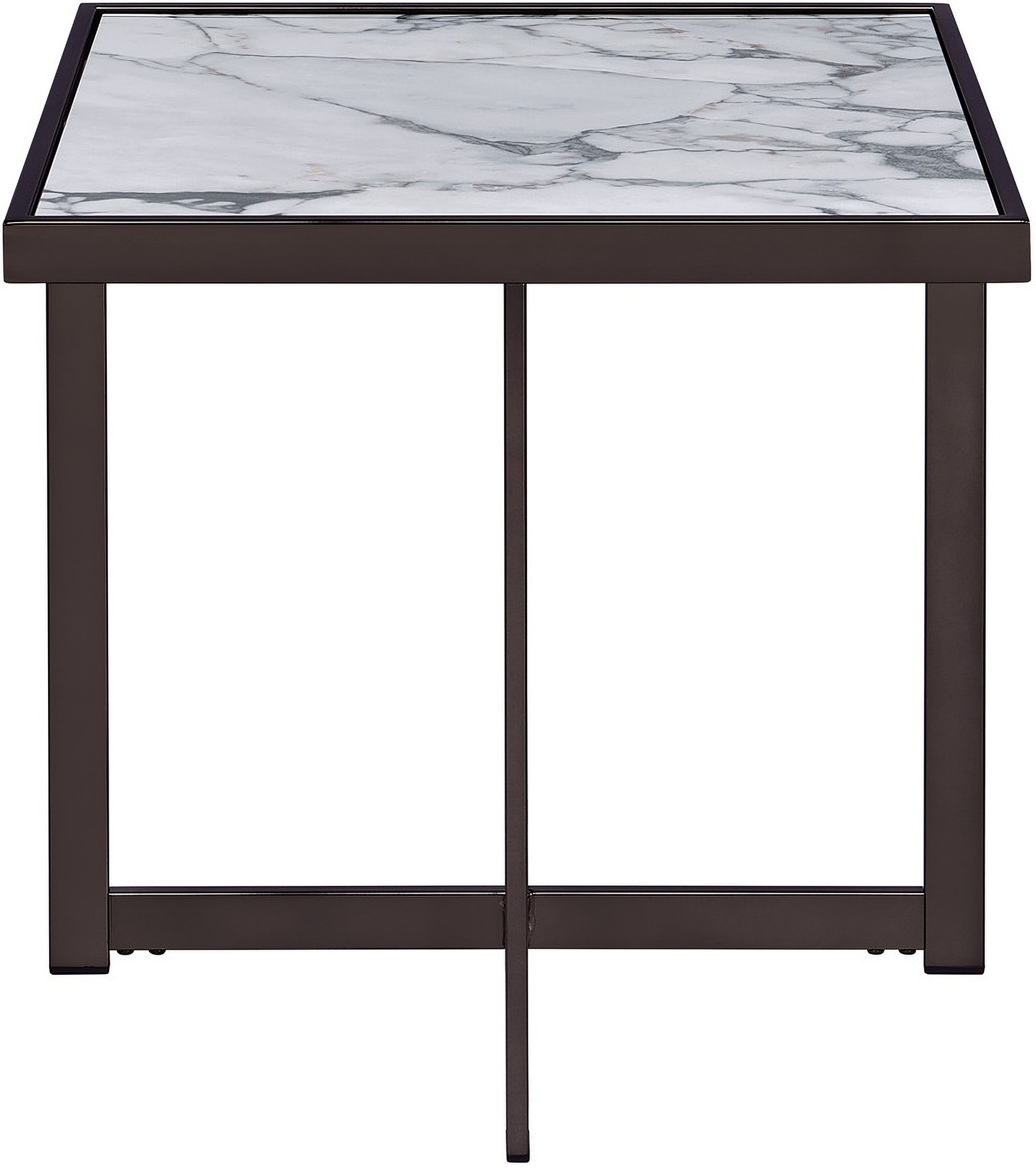Kayley Square End Table In White by Steve Silver | 1StopBedrooms