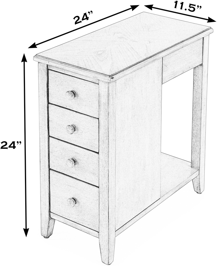 Kelton 4 Drawer Side Table In Beige by Butler Specialty Company ...