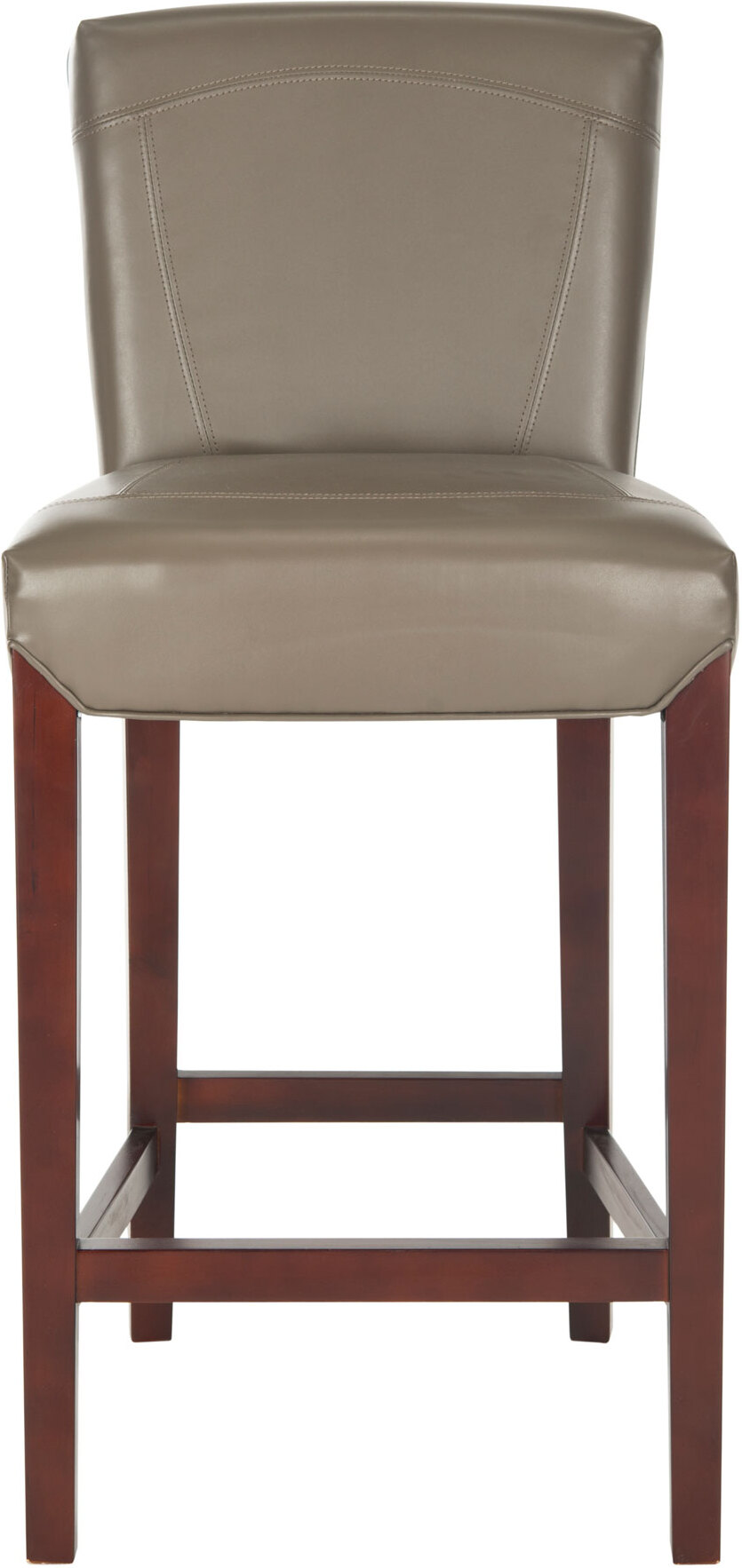 Ken Clay and Cherry Mahogany Bar Stool by Safavieh | 1StopBedrooms
