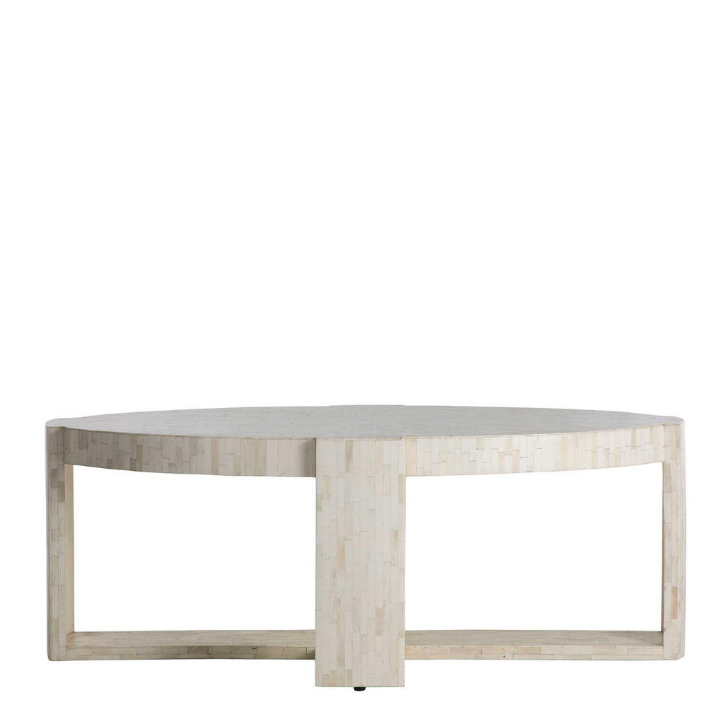 Kenzie Coffee Table In Bone Ivory by Gabby | 1StopBedrooms