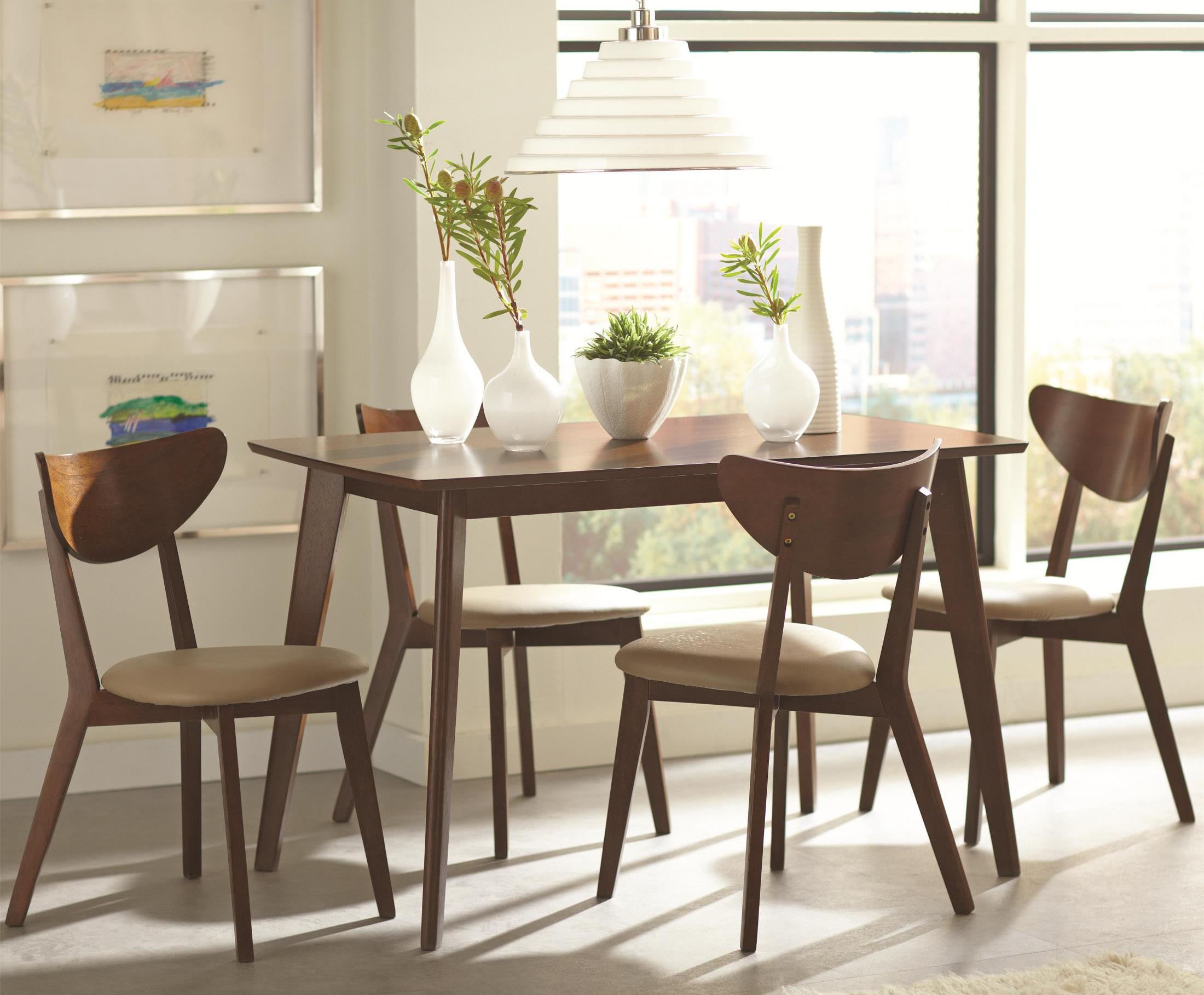 Kersey Dining Room Set In Chestnut by Coaster | 1StopBedrooms