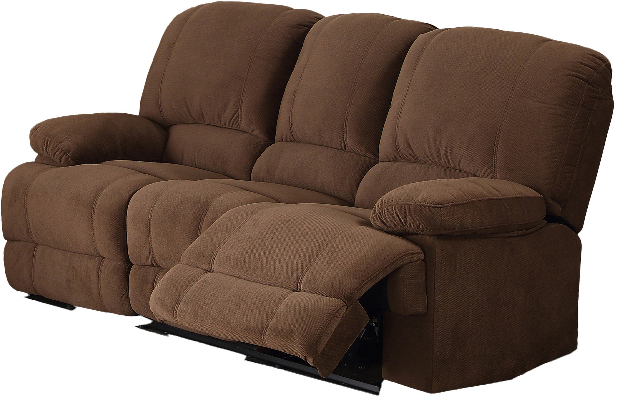 Kevin Upholstered Reclining Sofa with Dual Recliners In Brown by AC ...