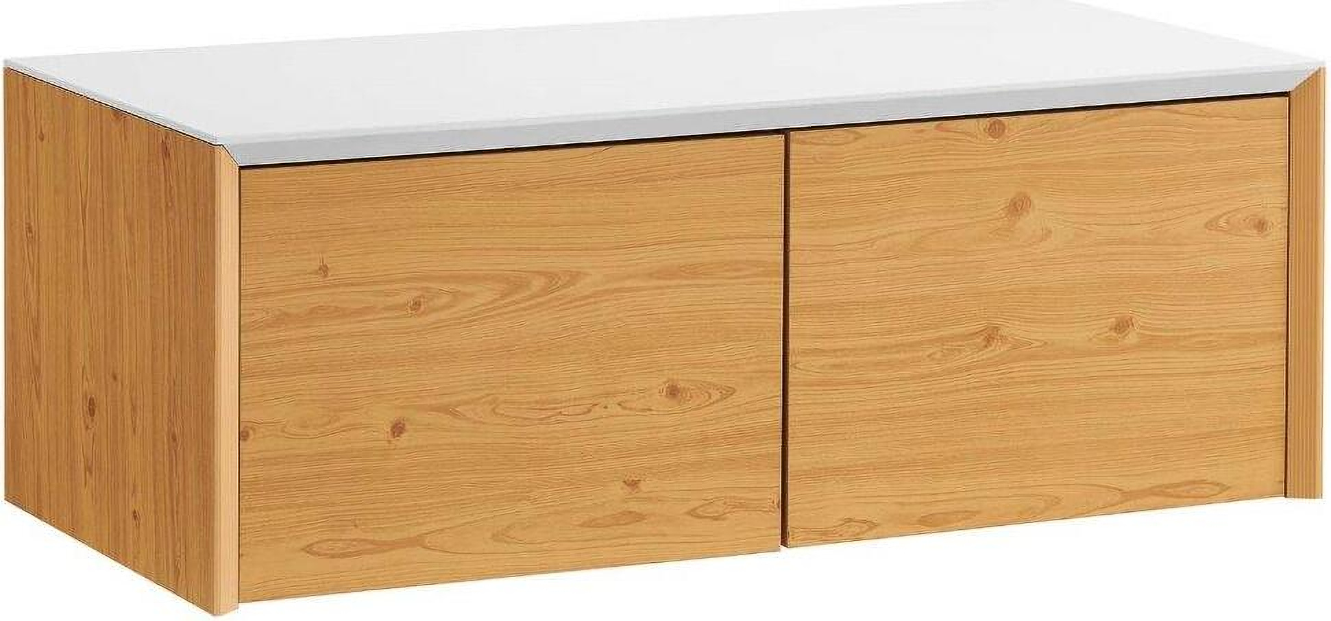 Kinetic Wall Mount Office Storage Cabinet In White Natural by Modway ...