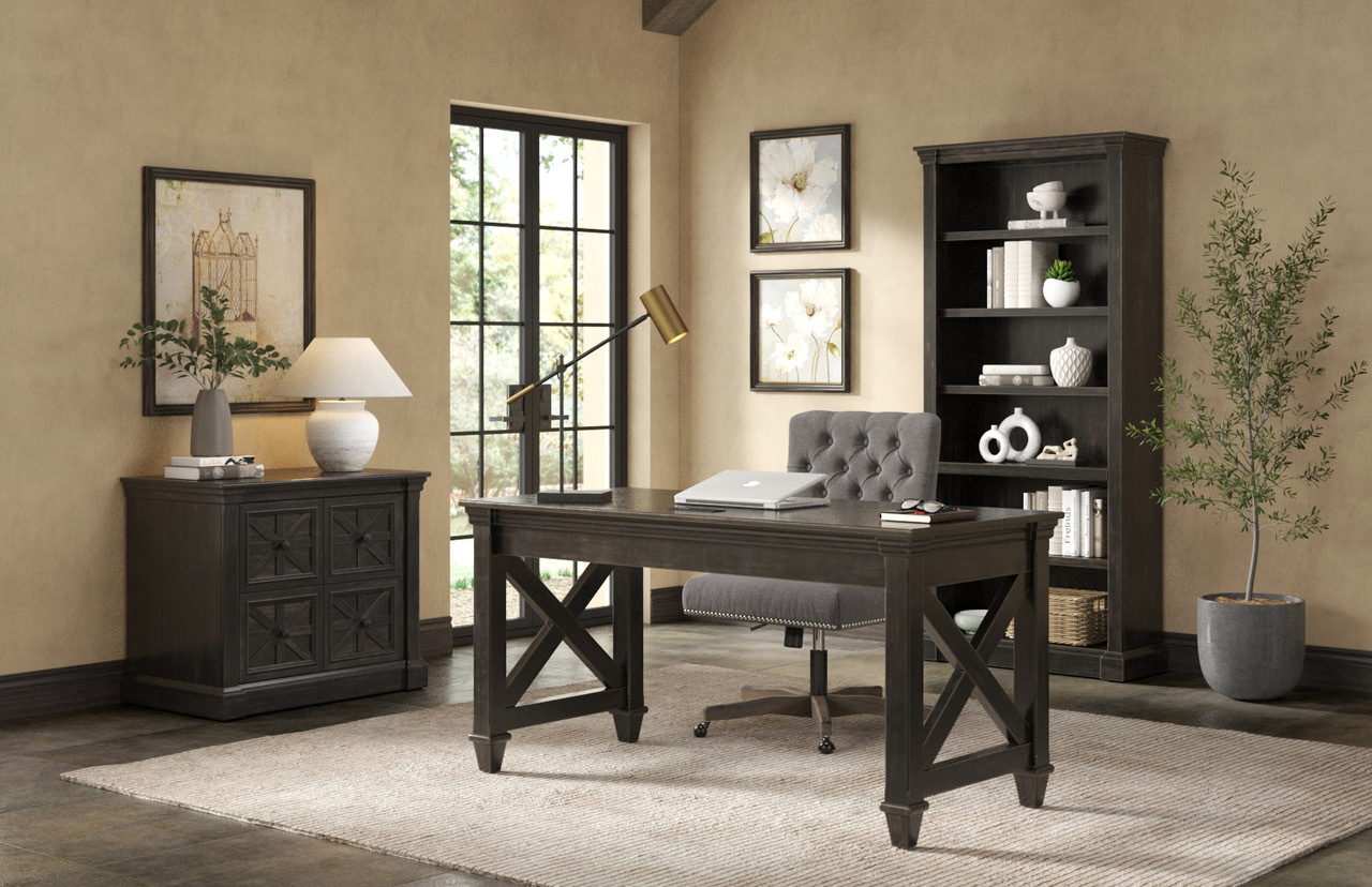 Kingston Writing Home Office Set In Brown by Martin Furniture ...