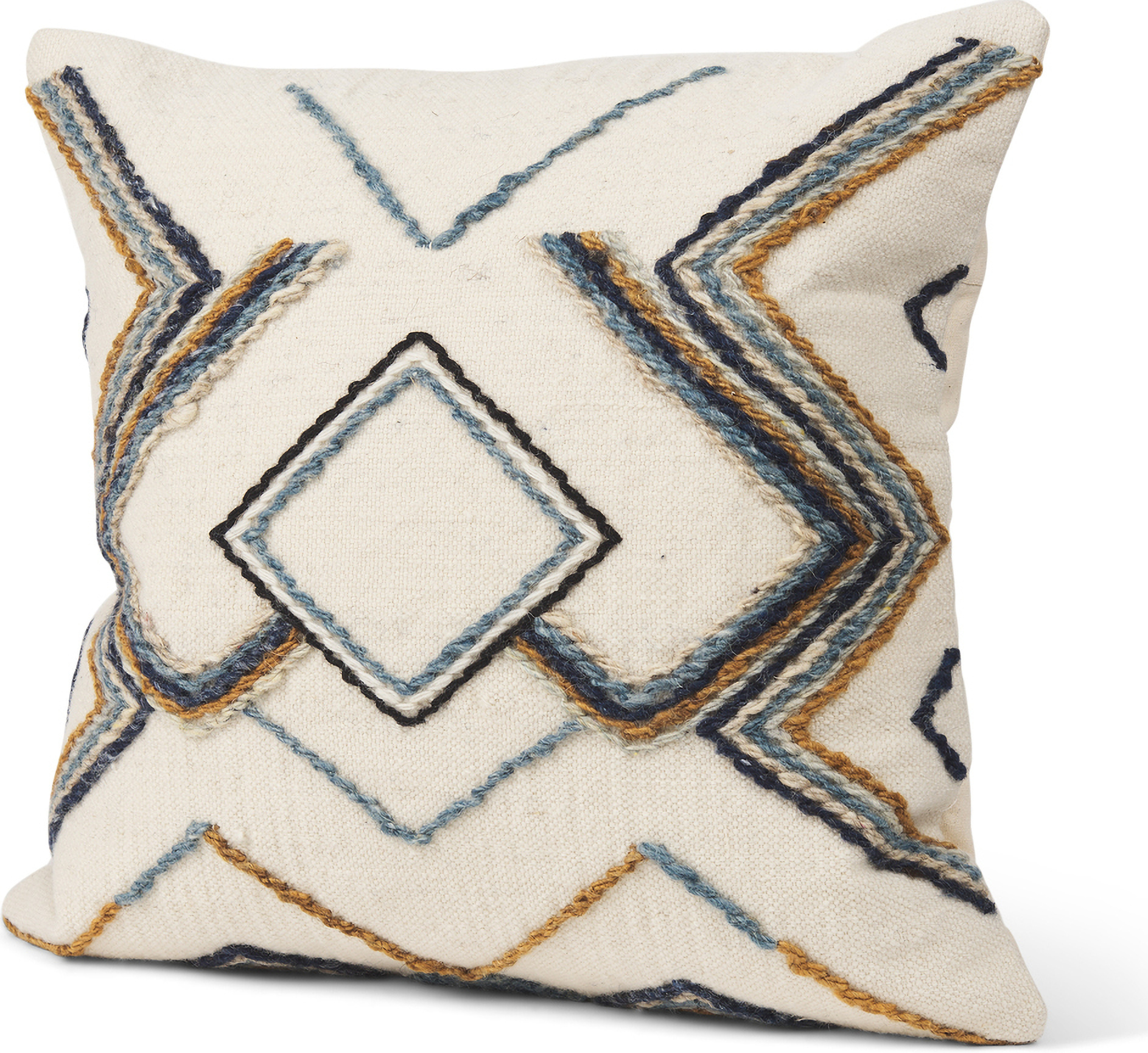Kitt Square Pillow Cover In Cream by Mercana | 1StopBedrooms