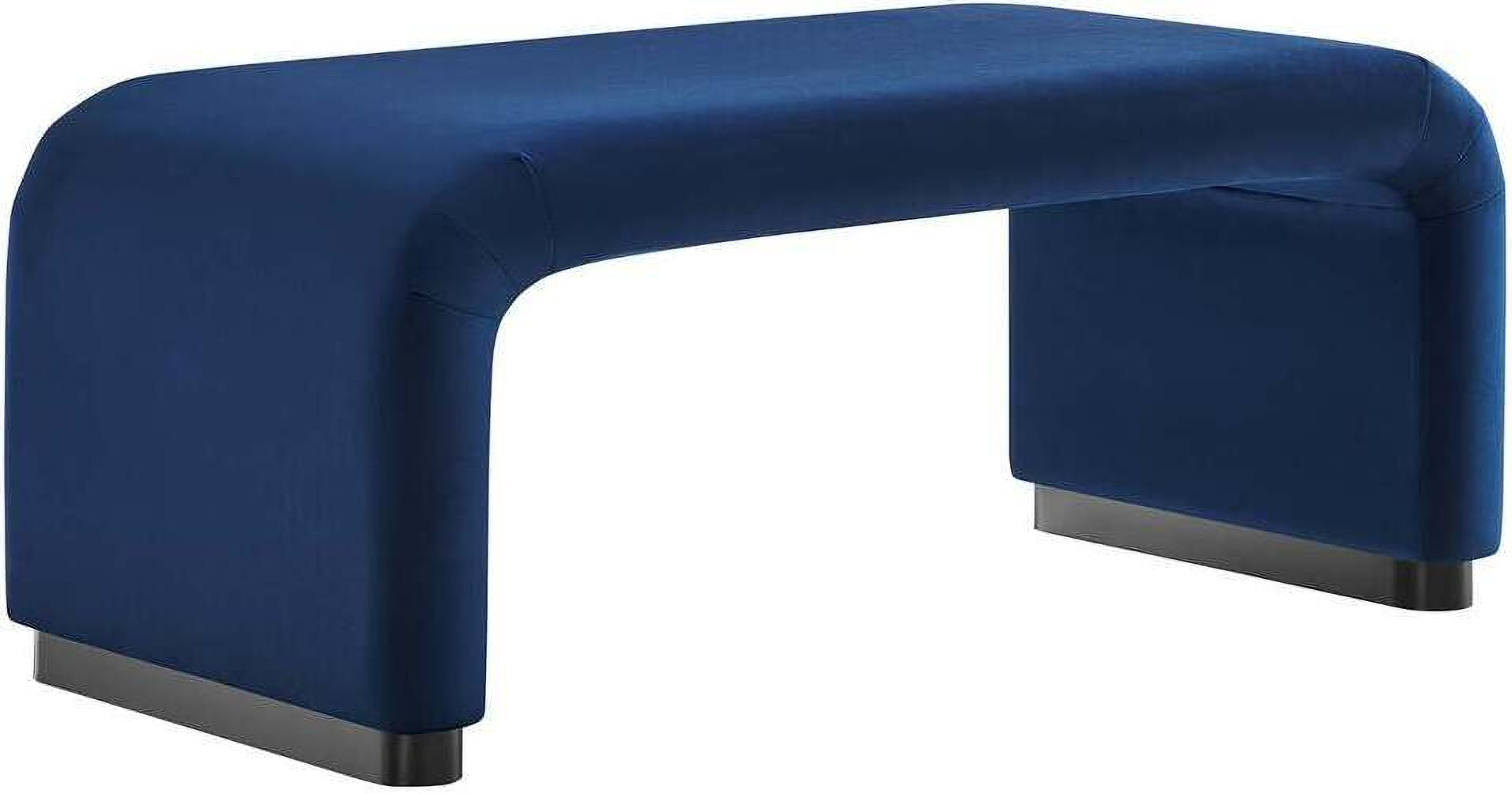 Koda Performance Velvet Waterfall Ottoman In Midnight Blue by Modway ...