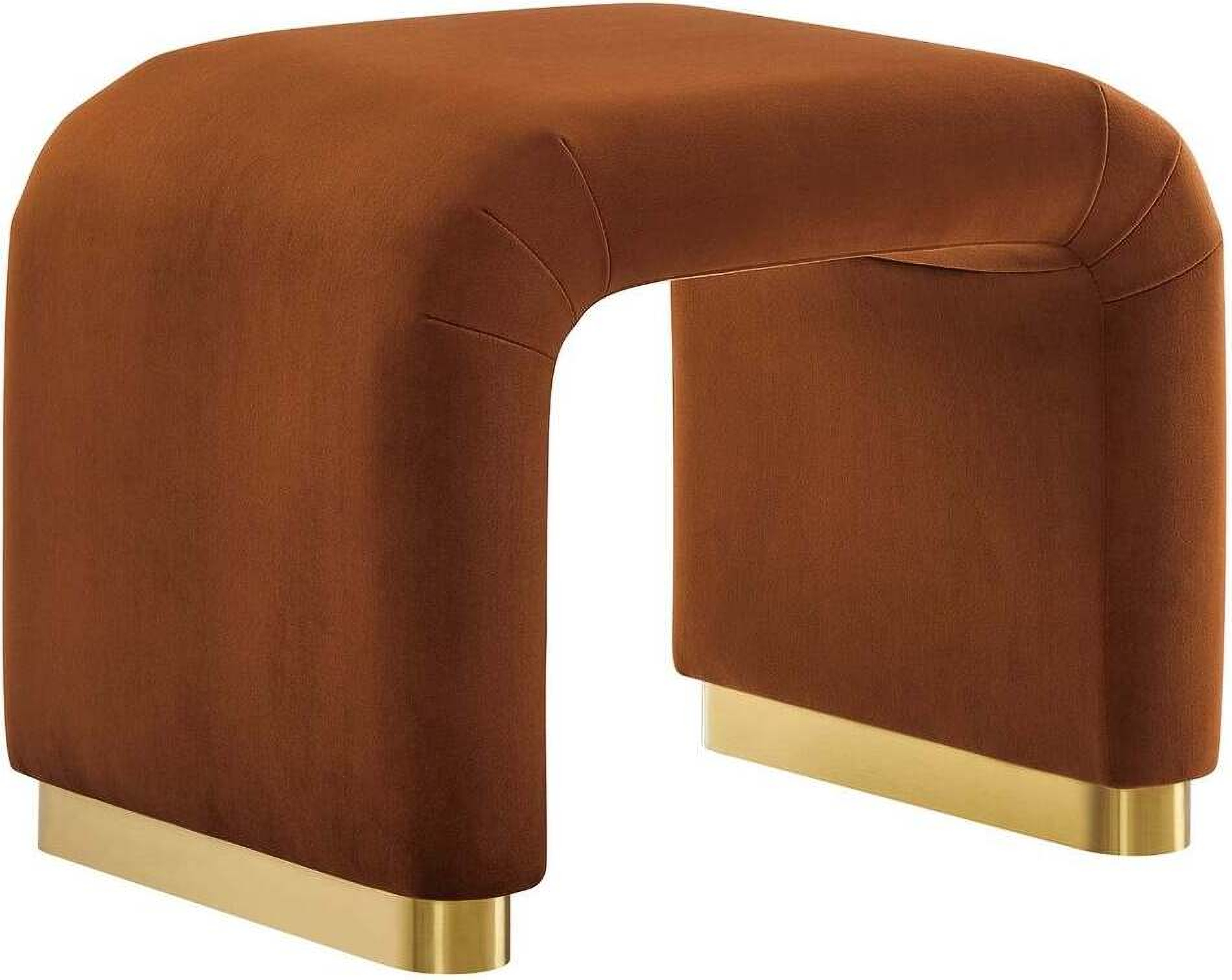 Koda Performance Velvet Waterfall Stool In Rust by Modway | 1StopBedrooms