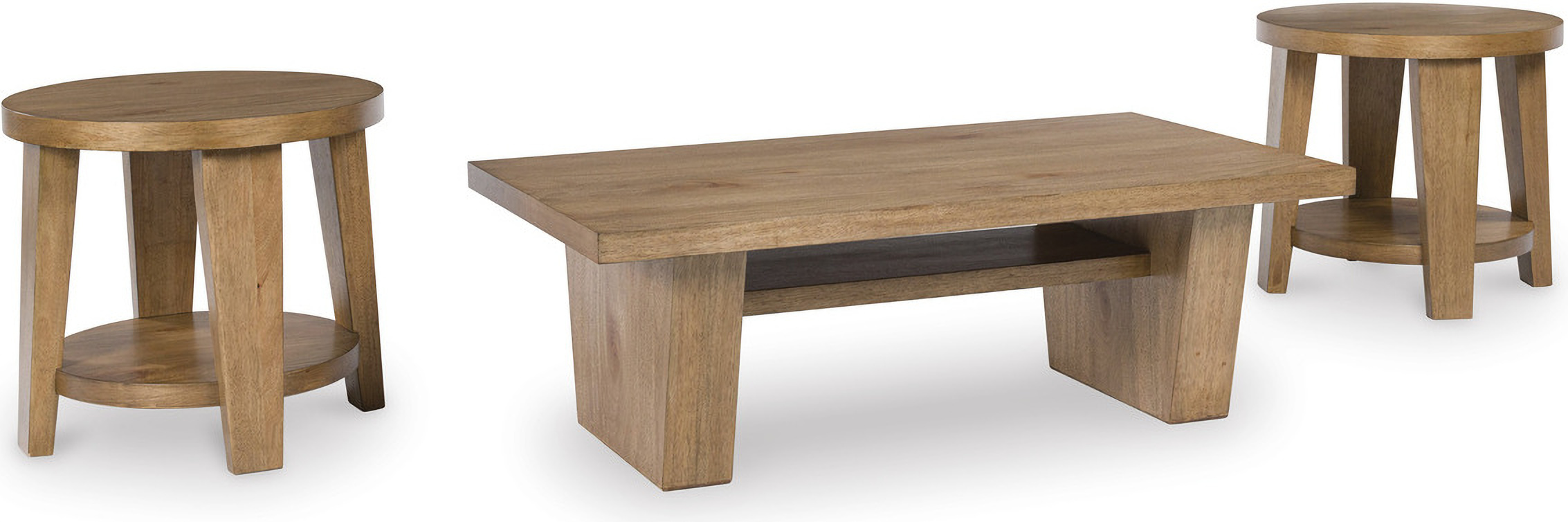 Kristiland Occasional Table Set In Light Brown by Ashley Furniture ...