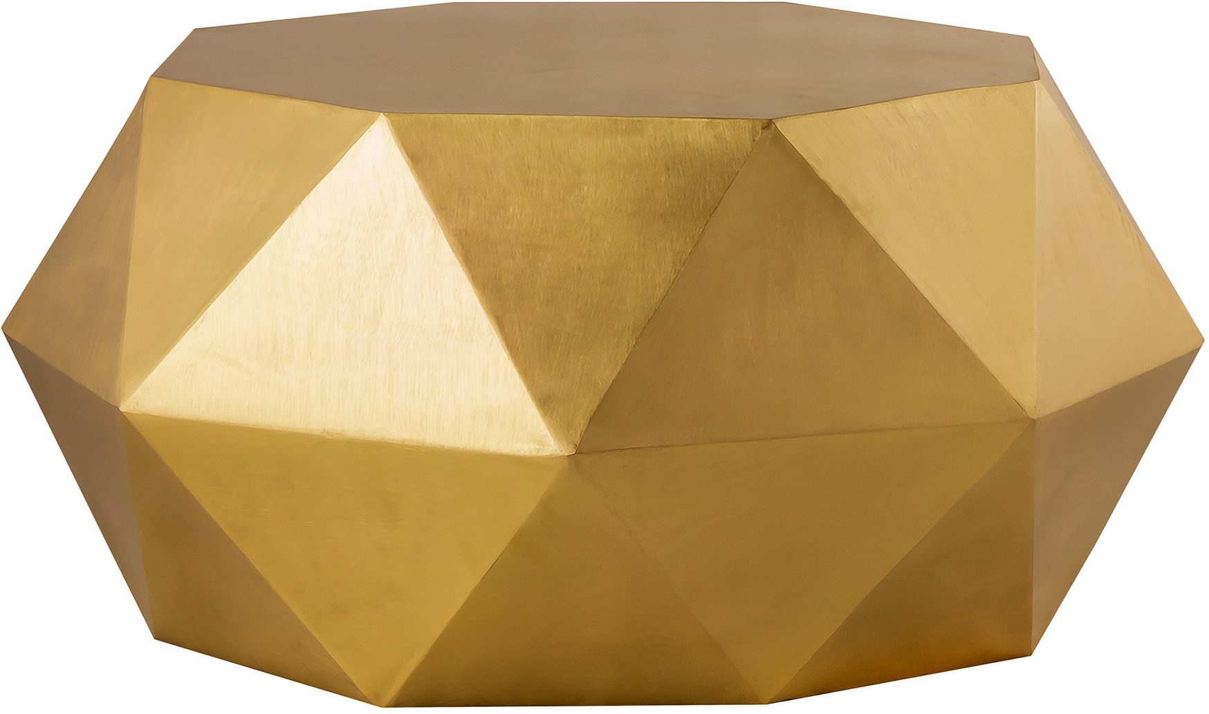 Kronos Diamond Shape Iron Coffee Table In Brass by Pasargad Home ...