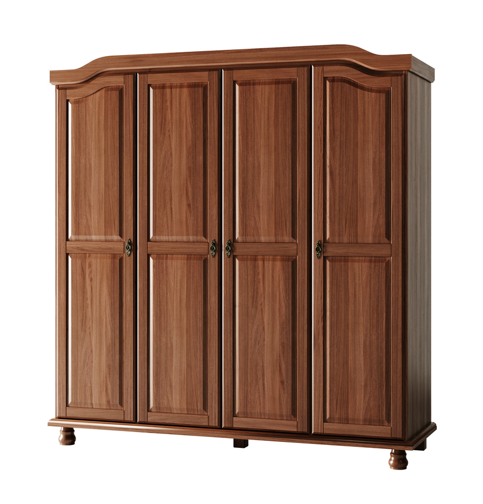 Kyle 4-Door Wardrobe with Raised Panel Doors In Mocha by Palace Imports ...