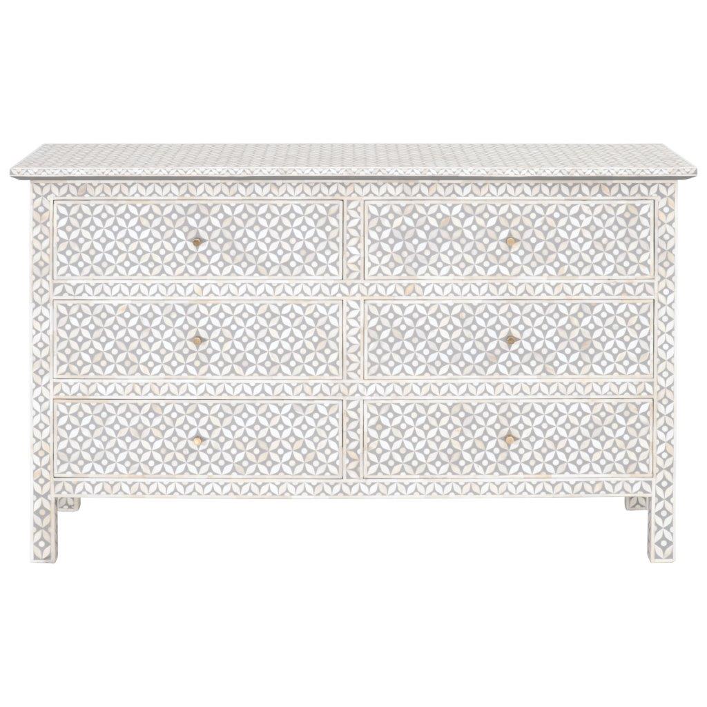 L-Object Light Gray Cleo 6-Drawer Double Dresser by Essentials For ...