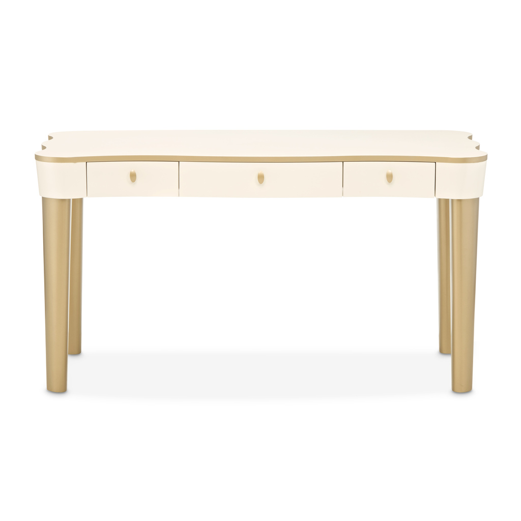 La Terrazza Vanity Desk In Creamy Pearl by Michael Amini | 1StopBedrooms