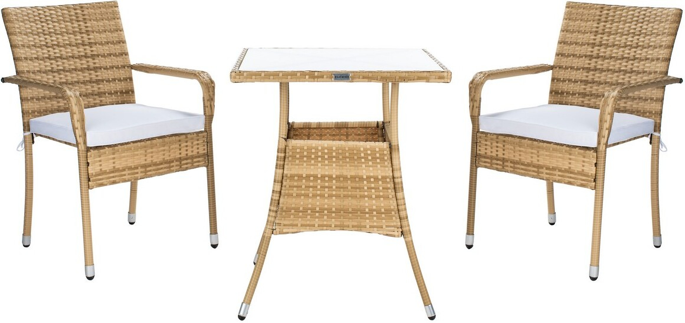 Laban Bistro Set in White by Safavieh | 1StopBedrooms