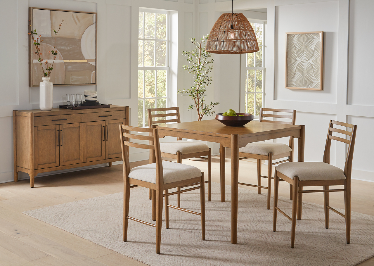 Lachlan Wood Counter Height Dining Room Set In Brown by Martin ...