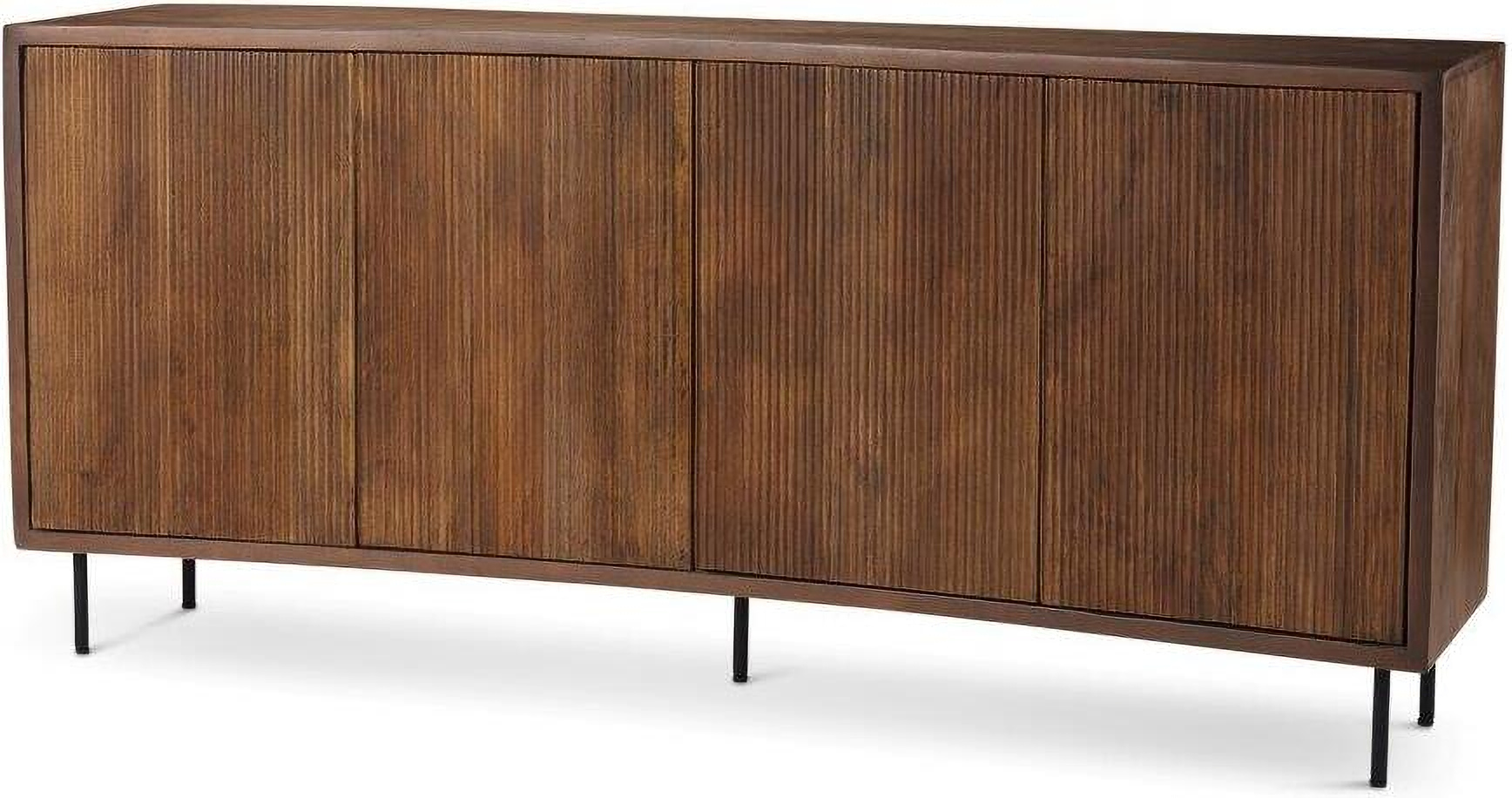 Lance Medium Brown Solid Wood Sideboard by Mercana | 1StopBedrooms