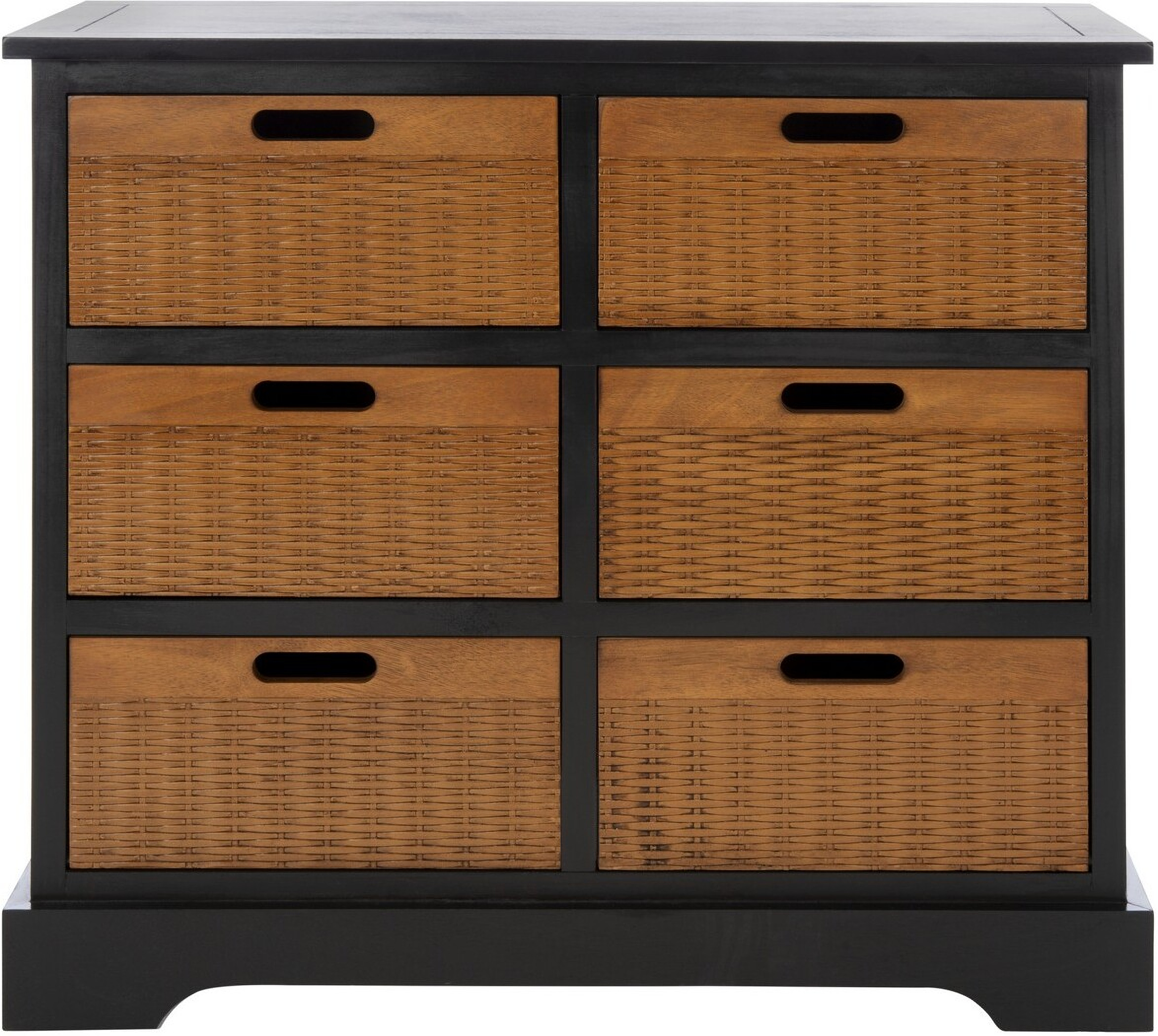 Landers 6 Drawer Storage Unit in Black by Safavieh | 1StopBedrooms