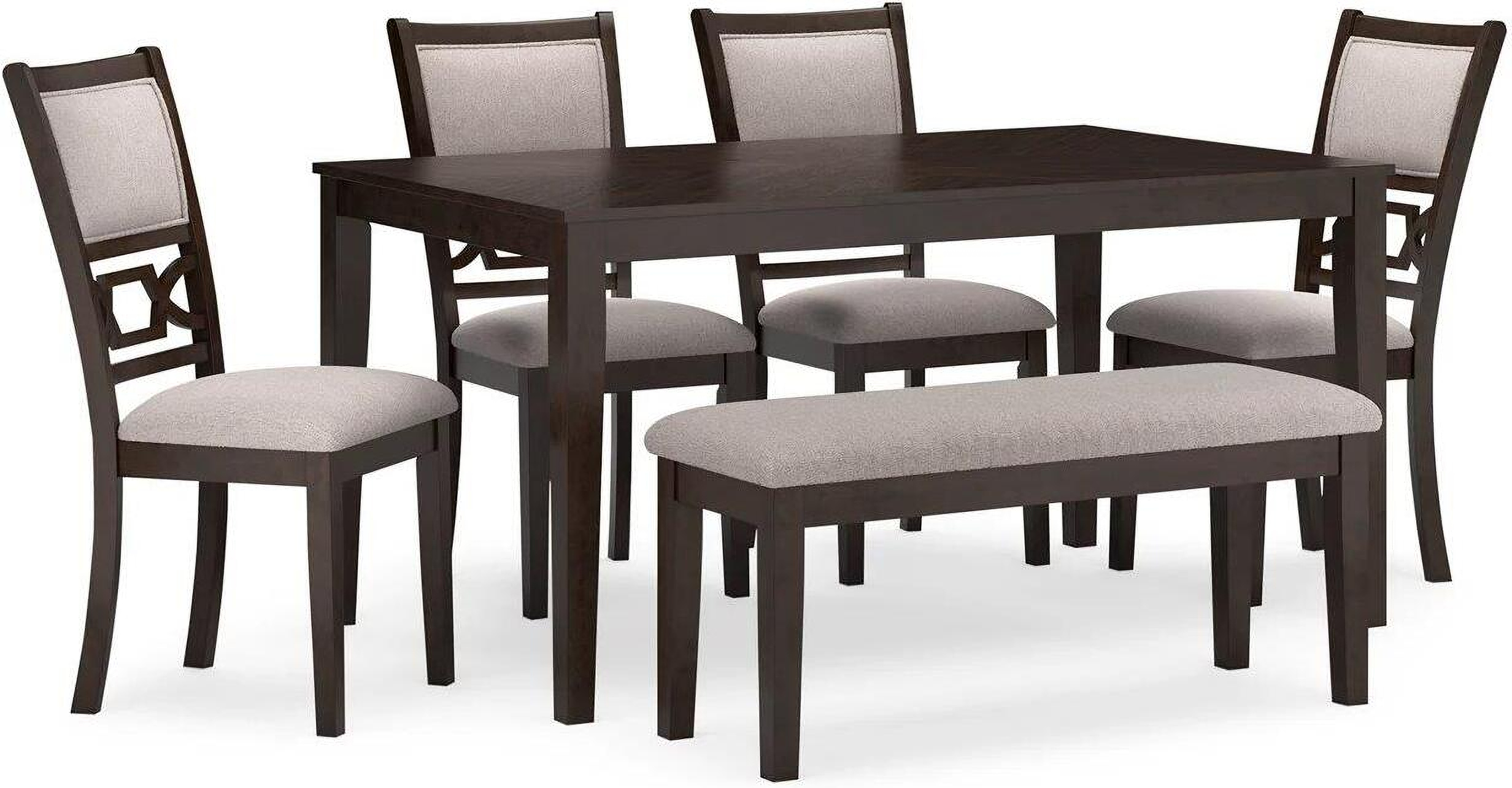 Langwest Dining Table and 4 Chairs and Bench In Brown by Ashley Furniture | 1StopBedrooms