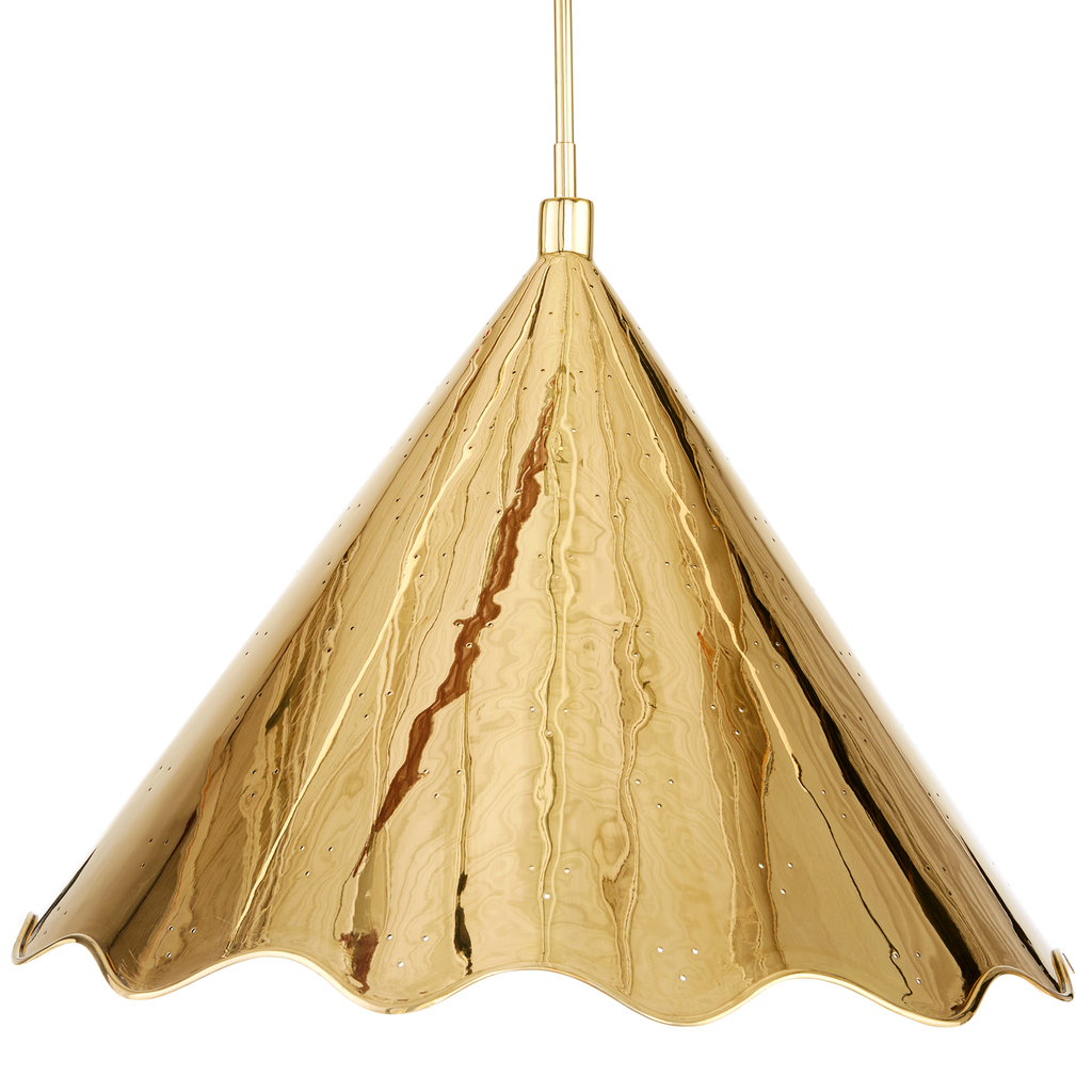 Large Brass Ripple Pendant In Polished Brass by Jonathan Adler ...
