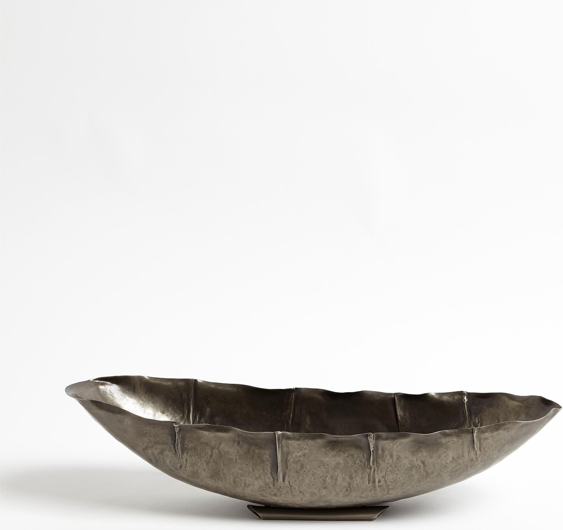 Larkin Small Bowl In Antique Nickel by Global Views | 1StopBedrooms
