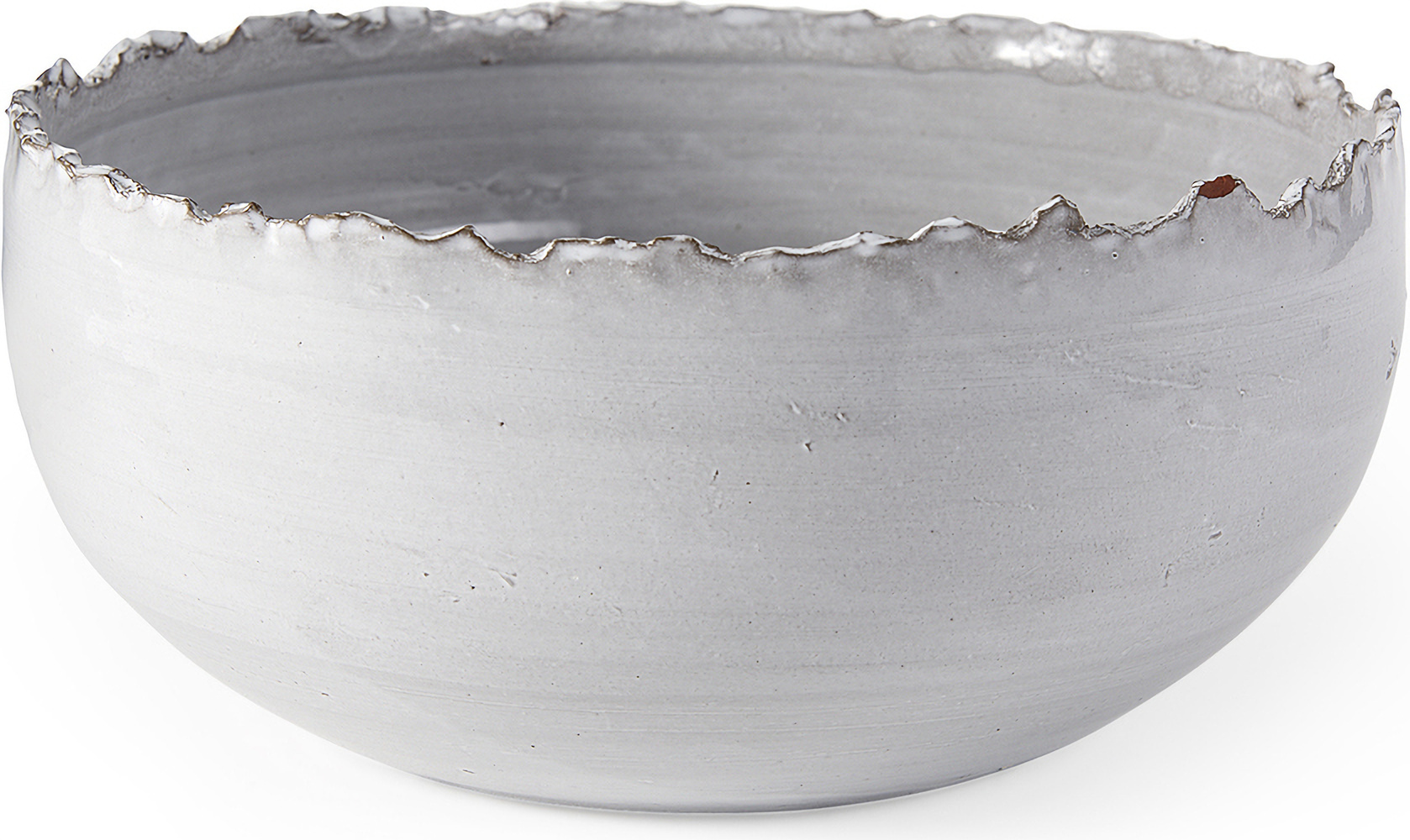 Larsen Ceramic Large Decorative Bowl In White by Mercana | 1StopBedrooms