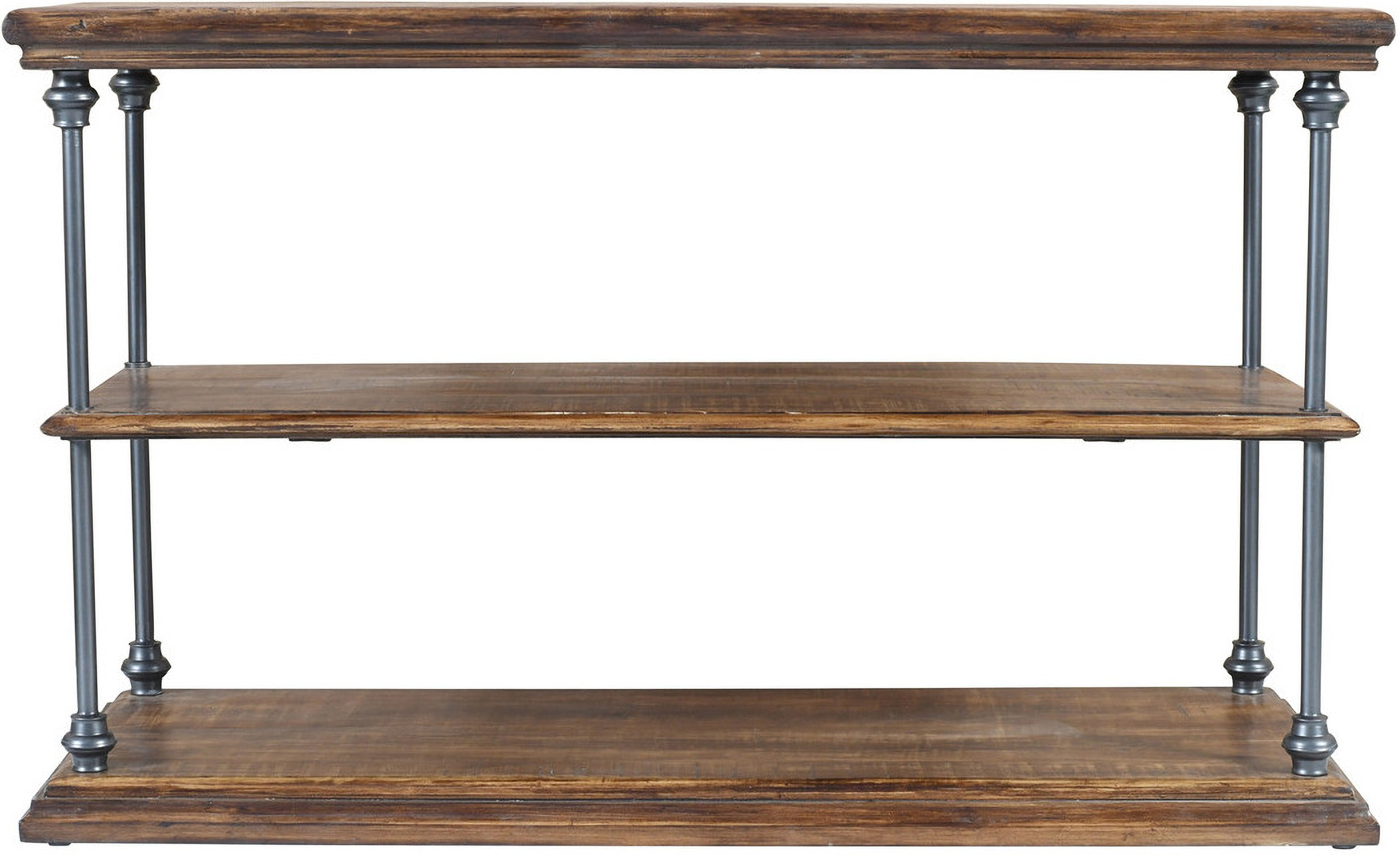 Larson 48 Inch Solid Wood Sofa Table with Storage In Distressed Brown ...