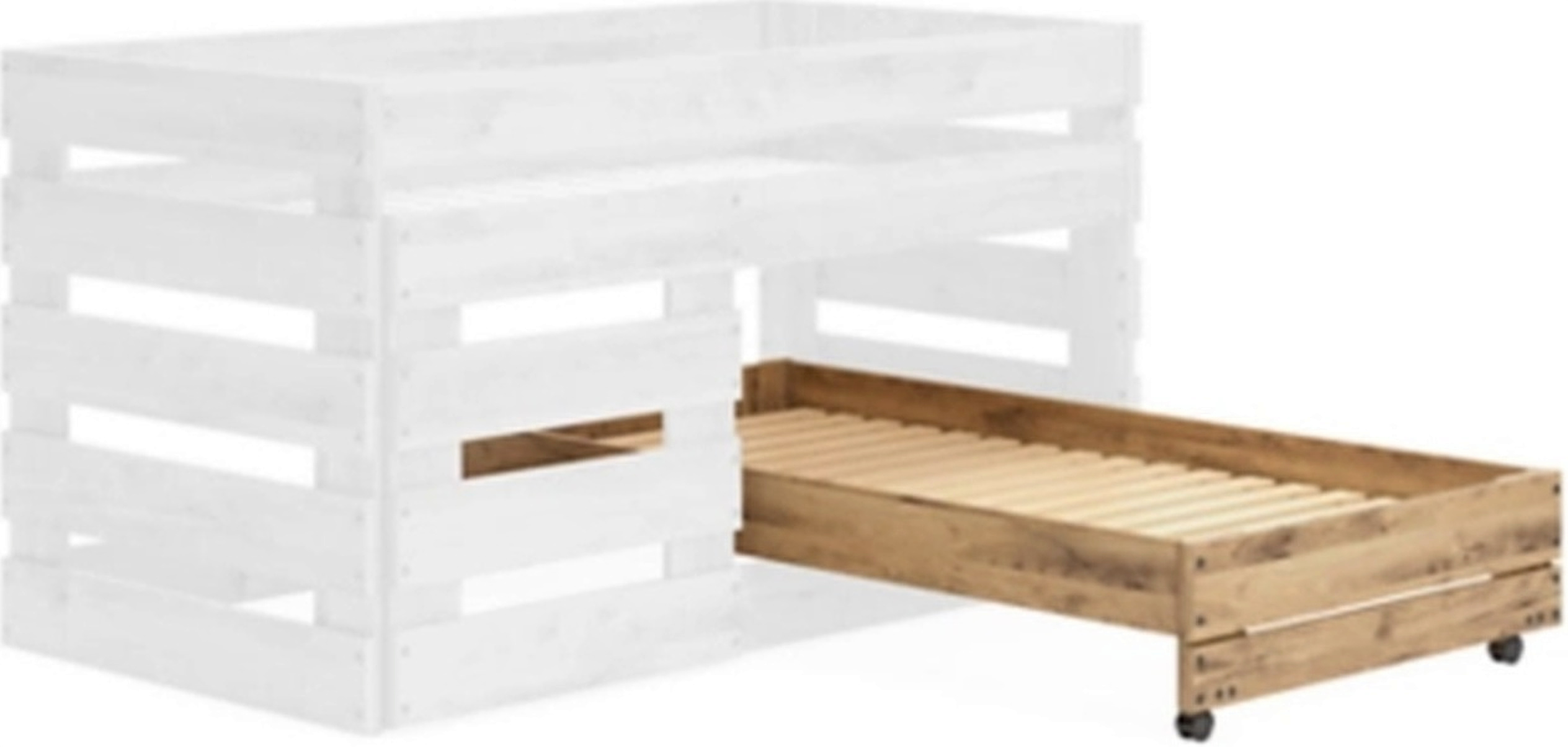 Larstin Brown Twin Loft Caster Bed by Ashley Furniture | 1StopBedrooms