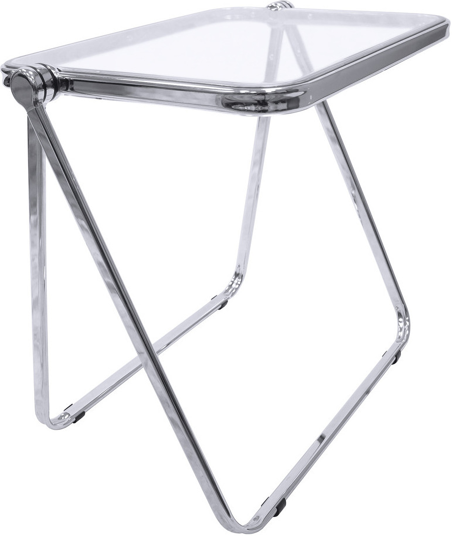 Lawrence Square Folding End Table with Plastic Top and Iron Frame In ...