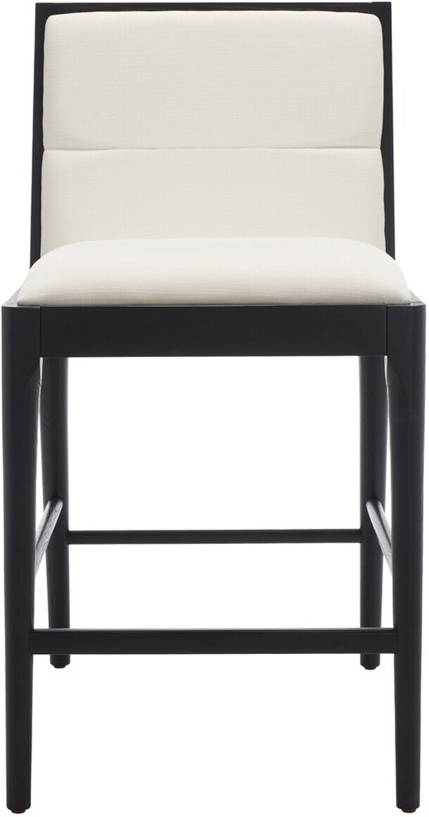 Laycee Linen Counter Stool Set of 2 In Black/White by Safavieh Couture ...