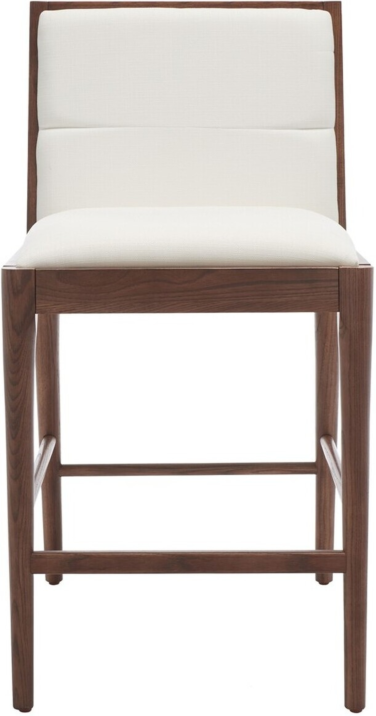 Laycee Linen Counter Stool Set of 2 In Walnut and White by Safavieh ...