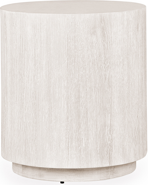Layne 20 Inch Round End Table In White Wash by Classic Home | 1StopBedrooms