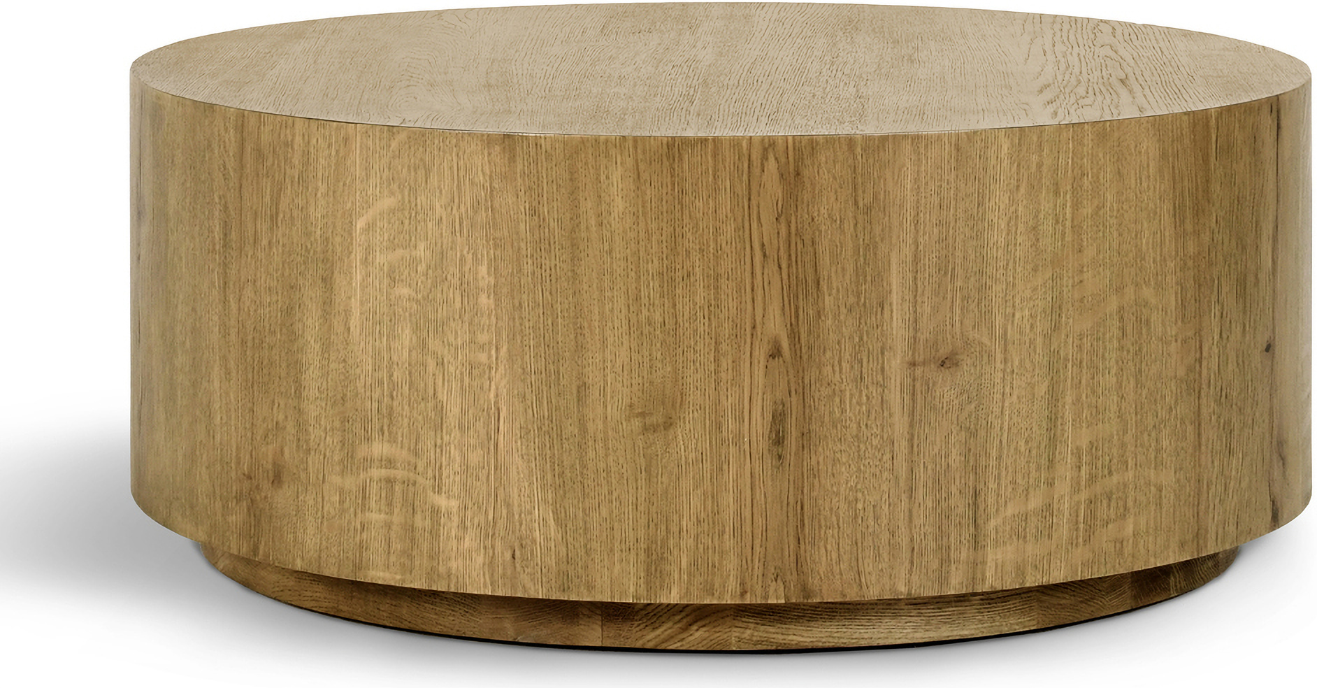 Layne 42 Inch Round Coffee Table with Casters In Light Brown by Classic ...