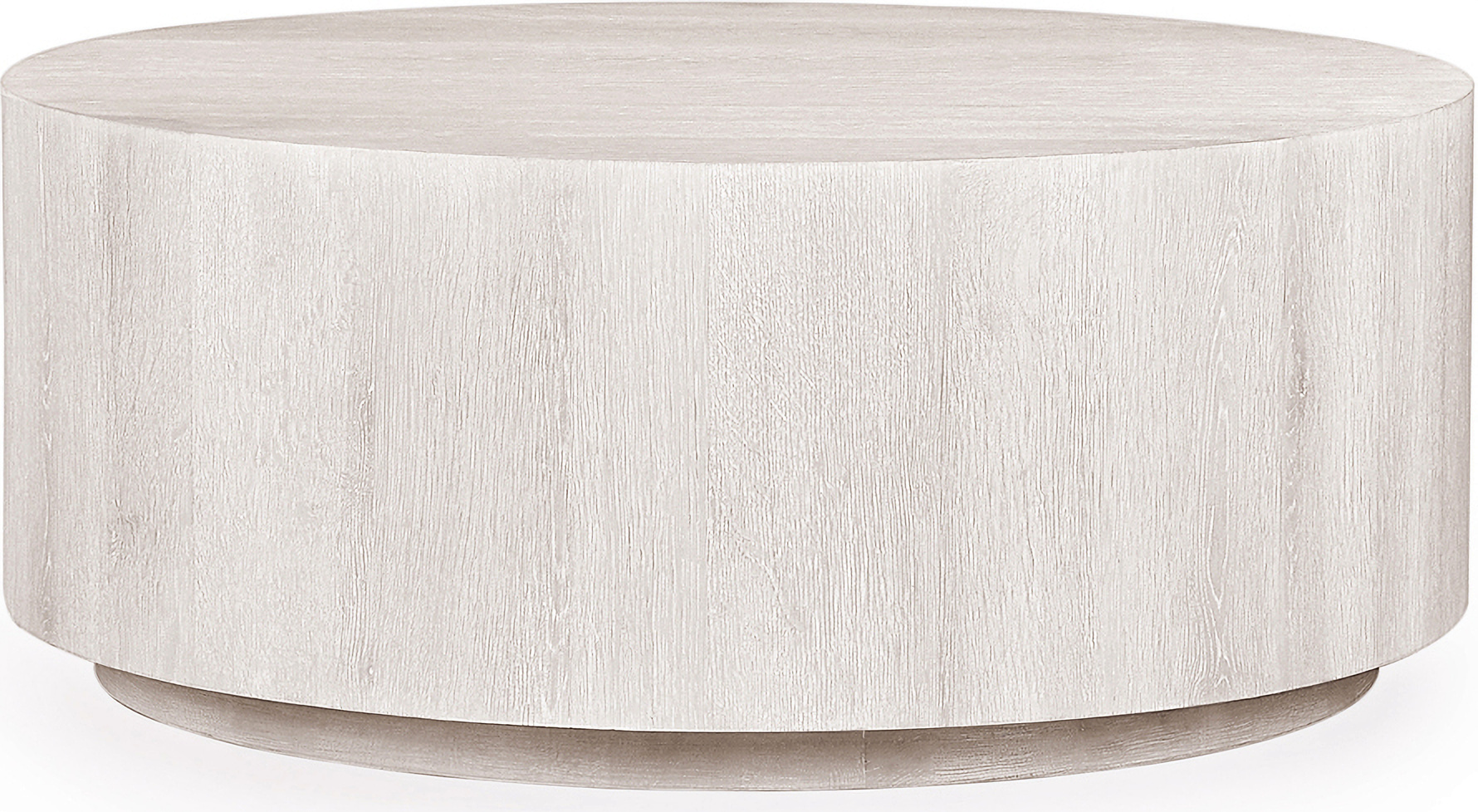 Layne 42 Inch Round Coffee Table with Casters In White Wash by Classic ...