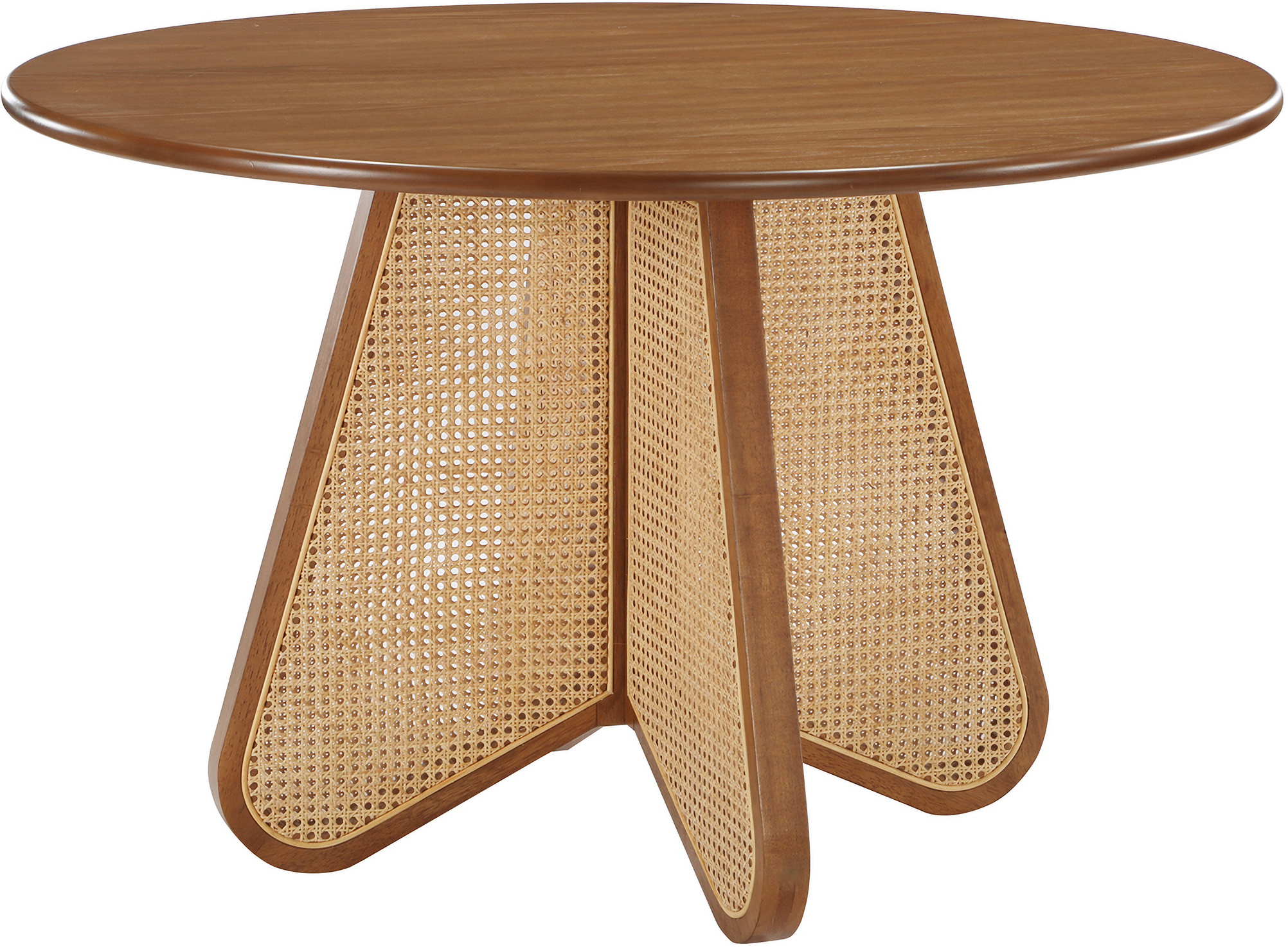 Lecce Rattan Wood Dining Table In Walnut by Best Master Furniture ...
