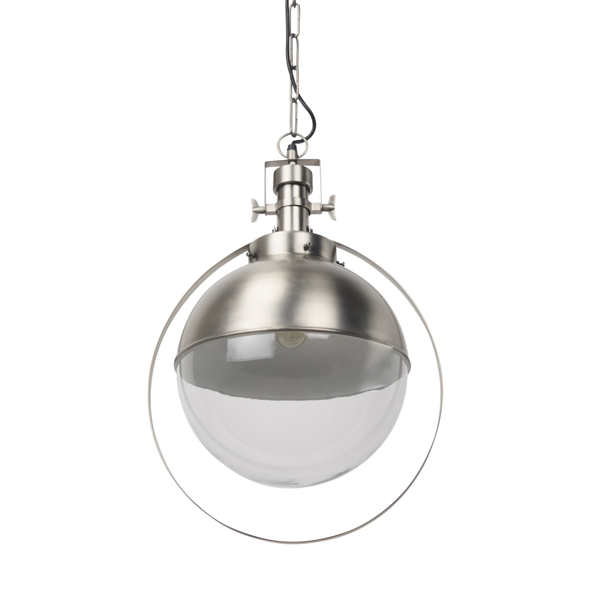Leighton Pendant Light In Antique Nickel by Mercana | 1StopBedrooms