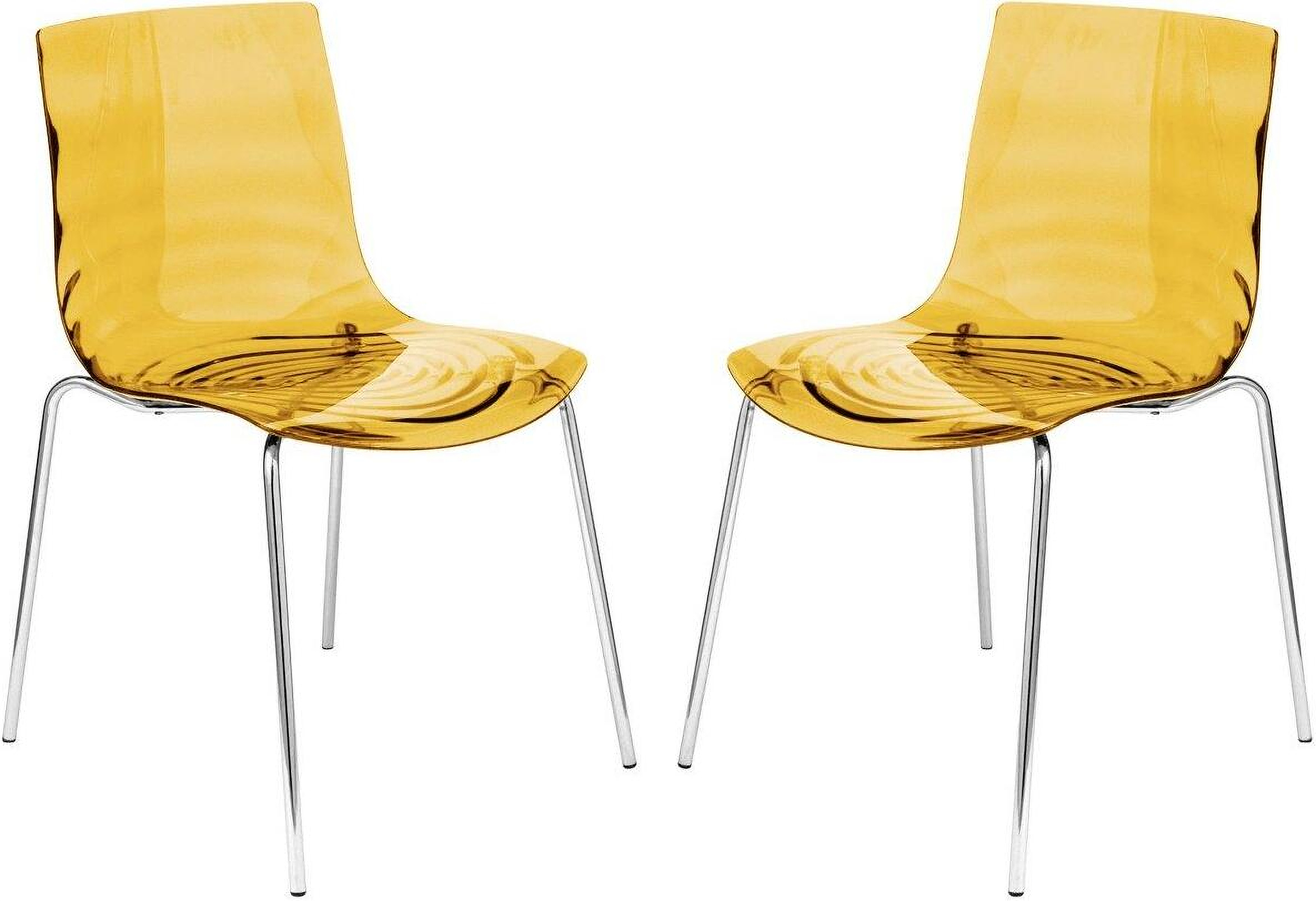 Leisuremod Astor Water Ripple Design Dining Chair Set Of 2 | 1StopBedrooms