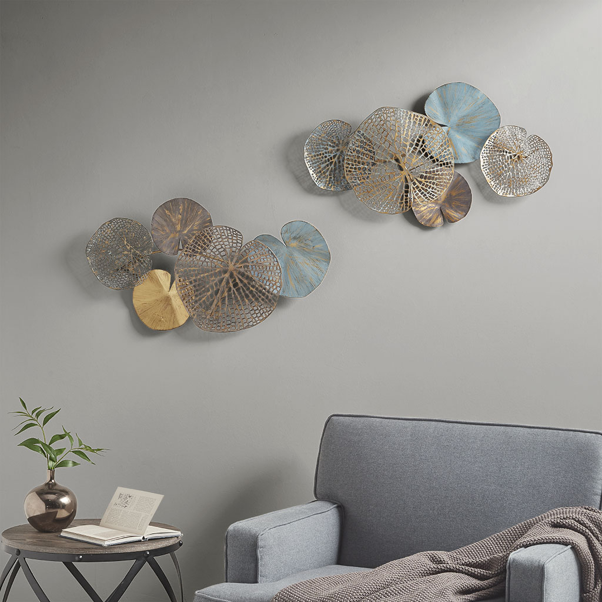 Lenzie Wall Decor Set Of 2 In Multi by Olliix | 1StopBedrooms