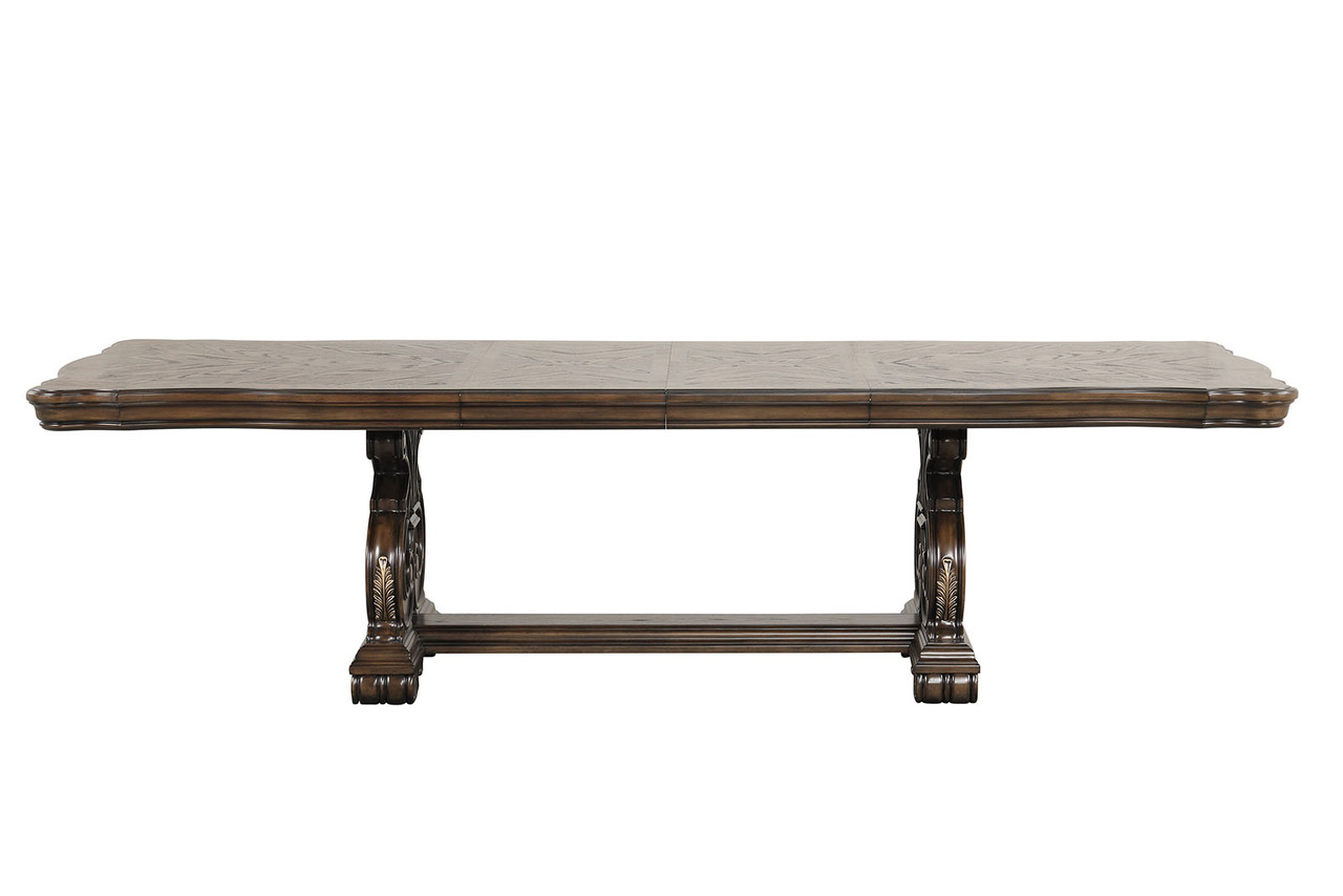 Leovanni Dining Table In Dark Brown by Furniture of America | 1StopBedrooms
