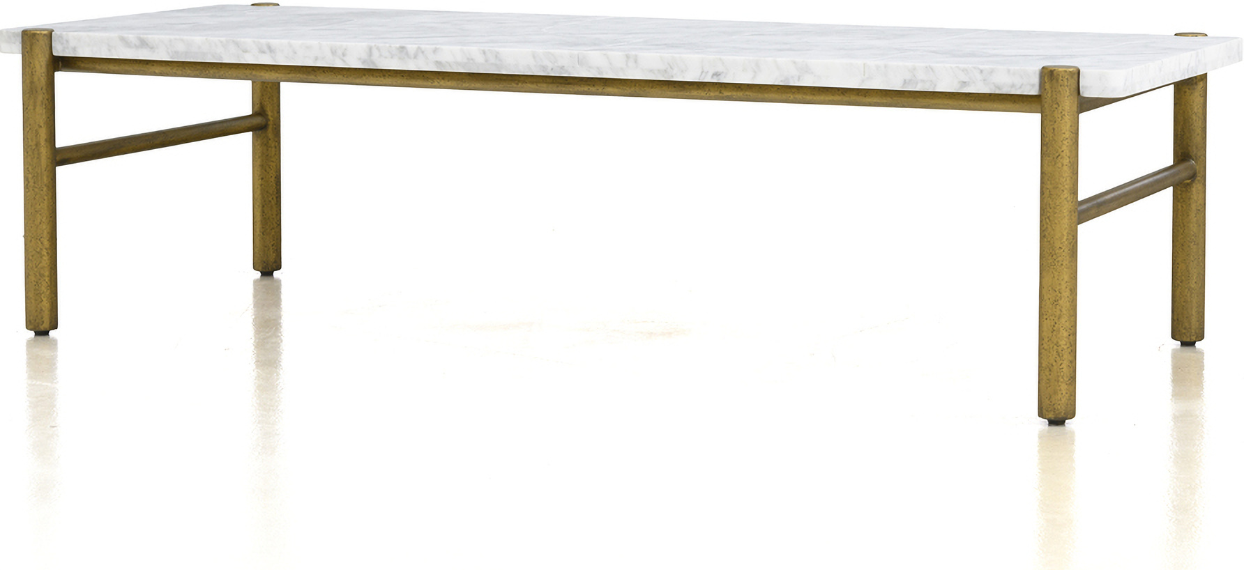 Levi Cocktail Table In White and Brass by Maitland-Smith | 1StopBedrooms