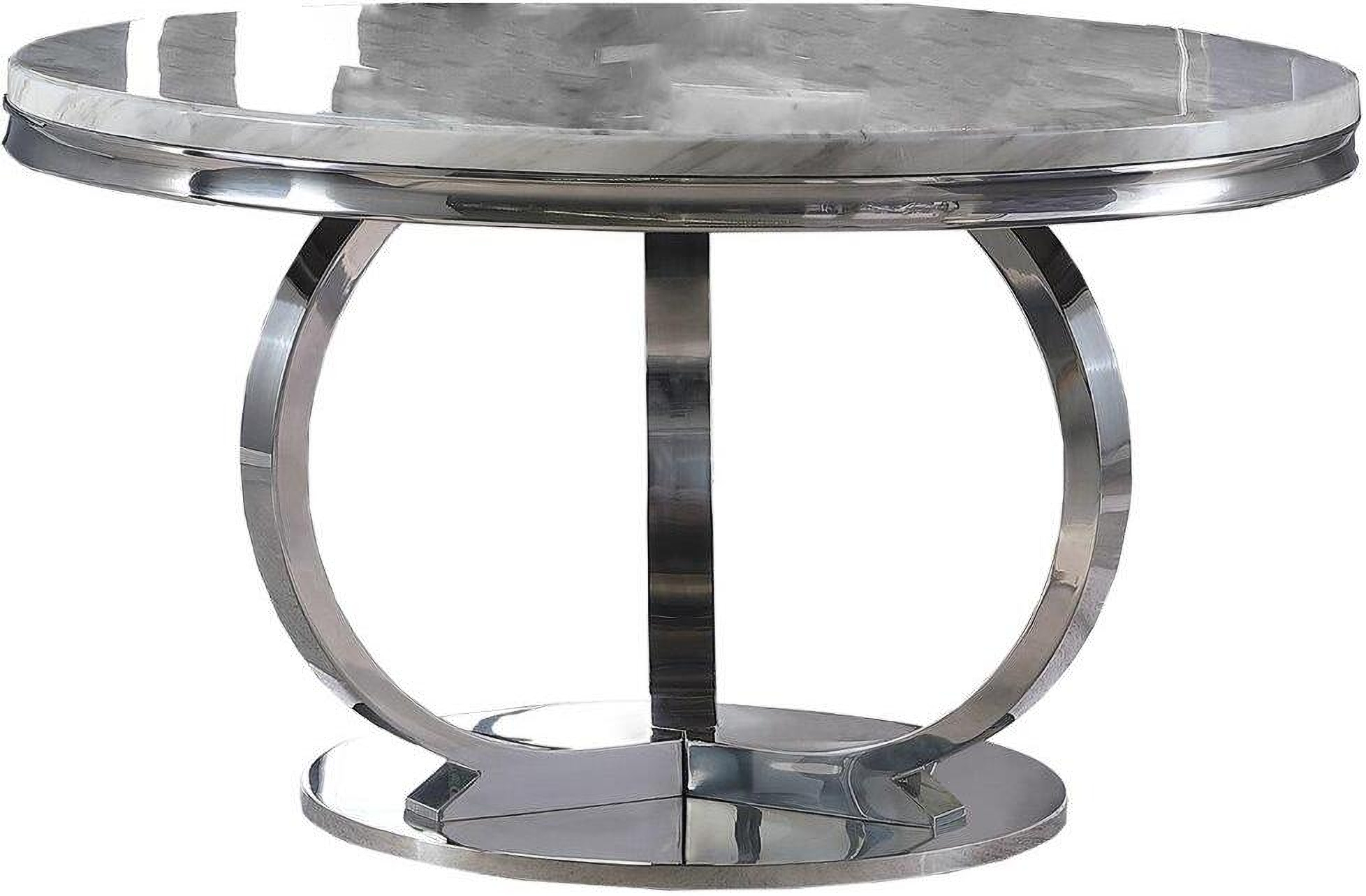Lexington 52 Inch Round White Faux Marble Dining Table By Best Master Lexington 52 Inch Round White Faux Marble Dining Table By Best Master