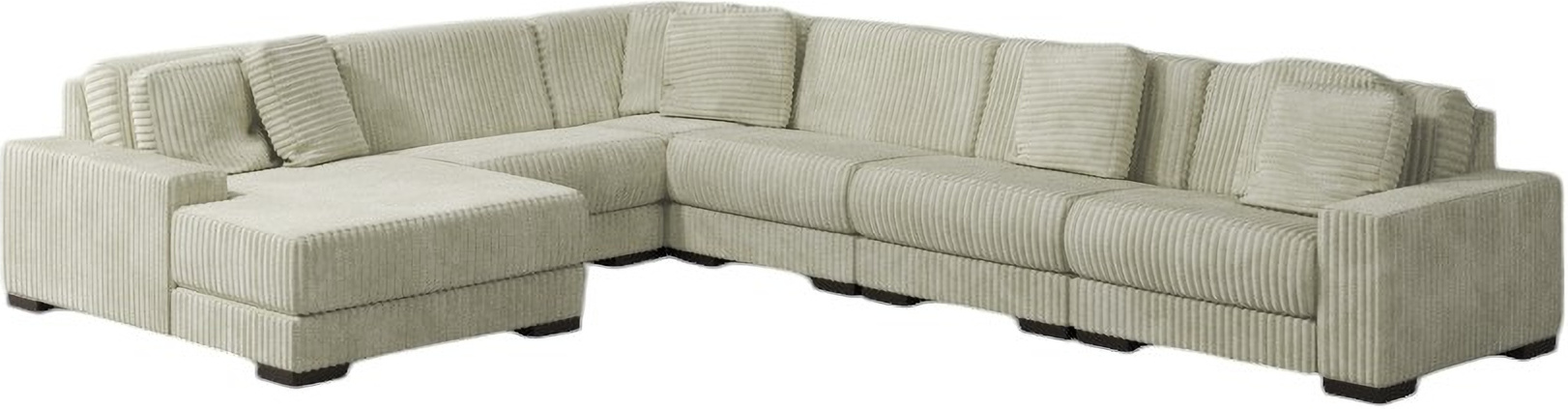 Lindyn 6-Piece LAF Sectional With Chaise In Ivory by Ashley Furniture ...