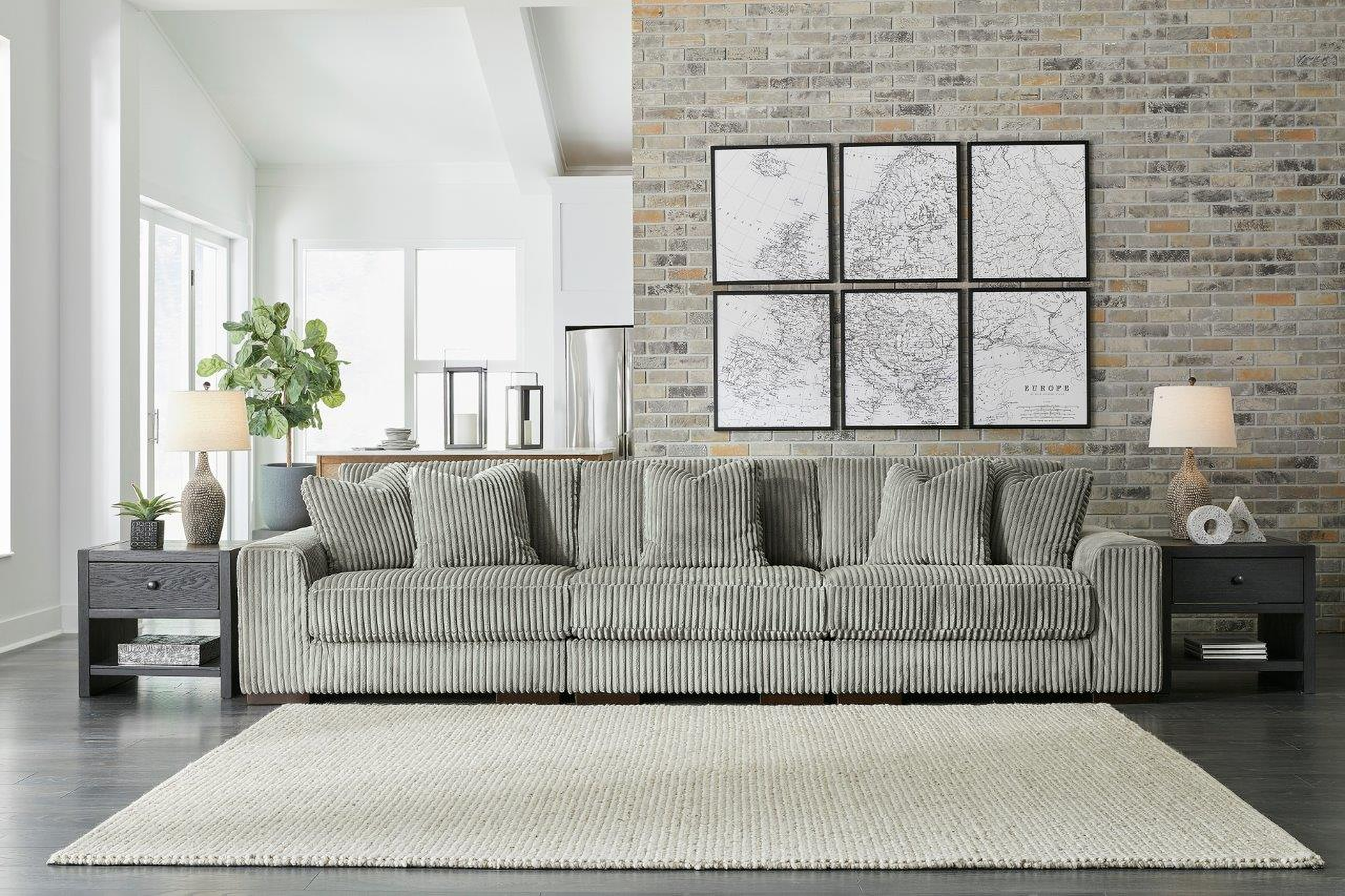 Lindyn Modular Sofa In Fog by Ashley Furniture | 1StopBedrooms