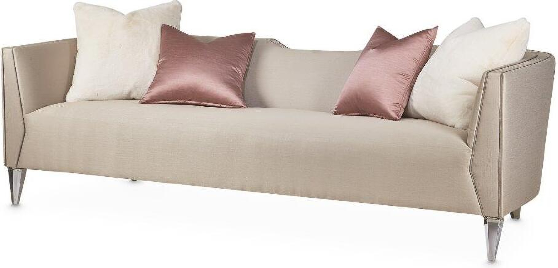 Linea Sofa In Metallic/Silver Mist by AICO | 1StopBedrooms